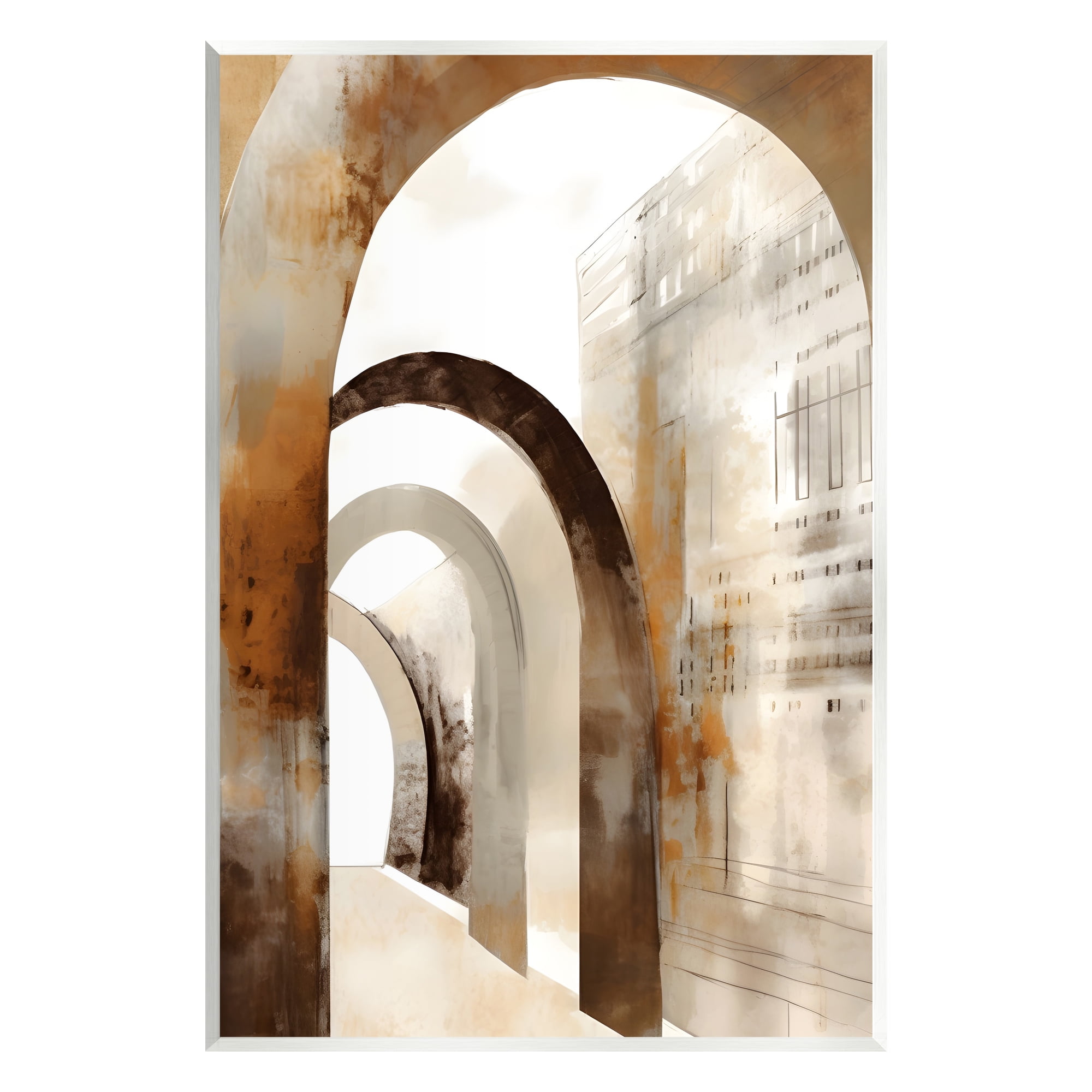 Stupell Industries Rustic Arch Architecture Abstract Painting Unframed ...