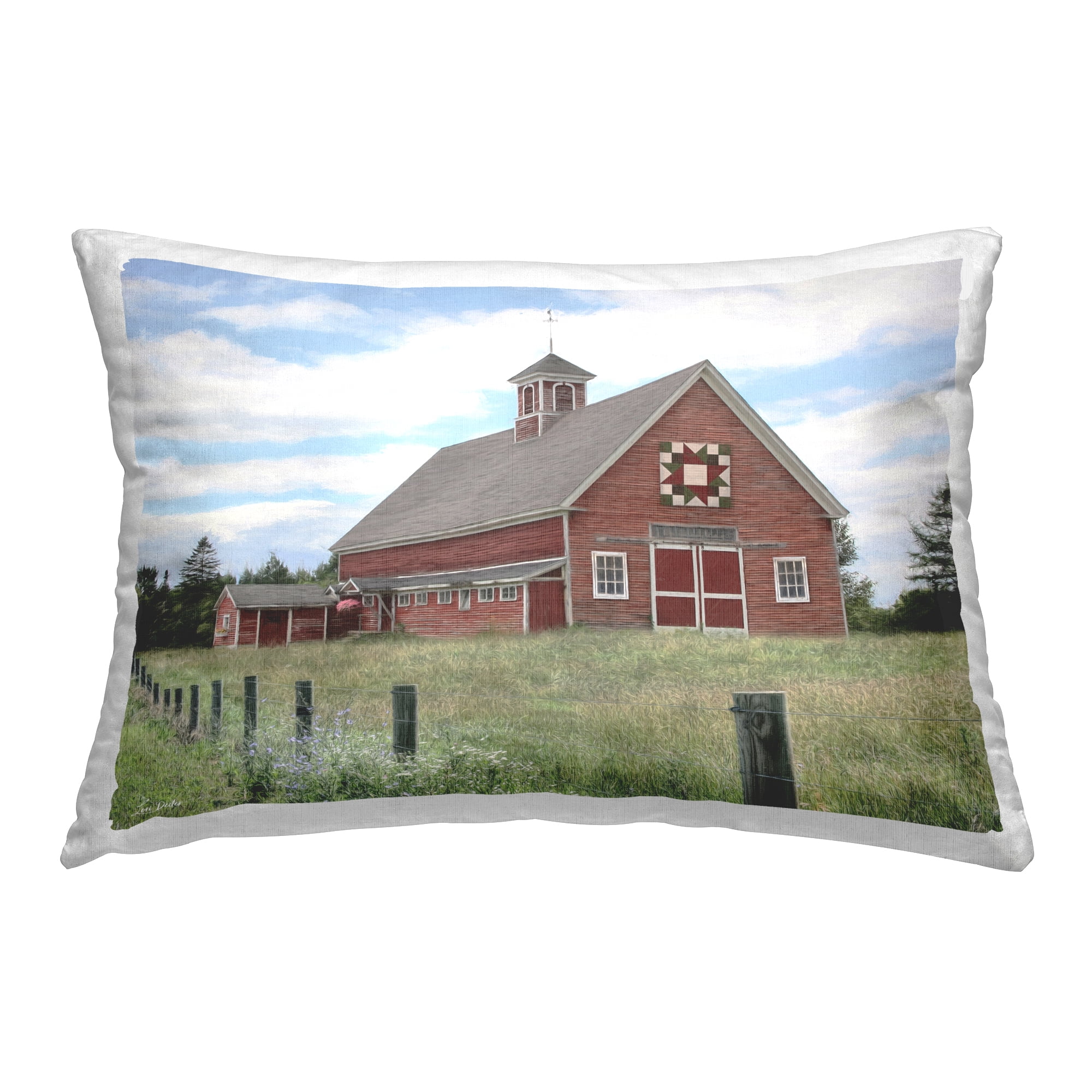 Stupell Industries Rustic Barn Fence Posts Decorative Printed Throw ...