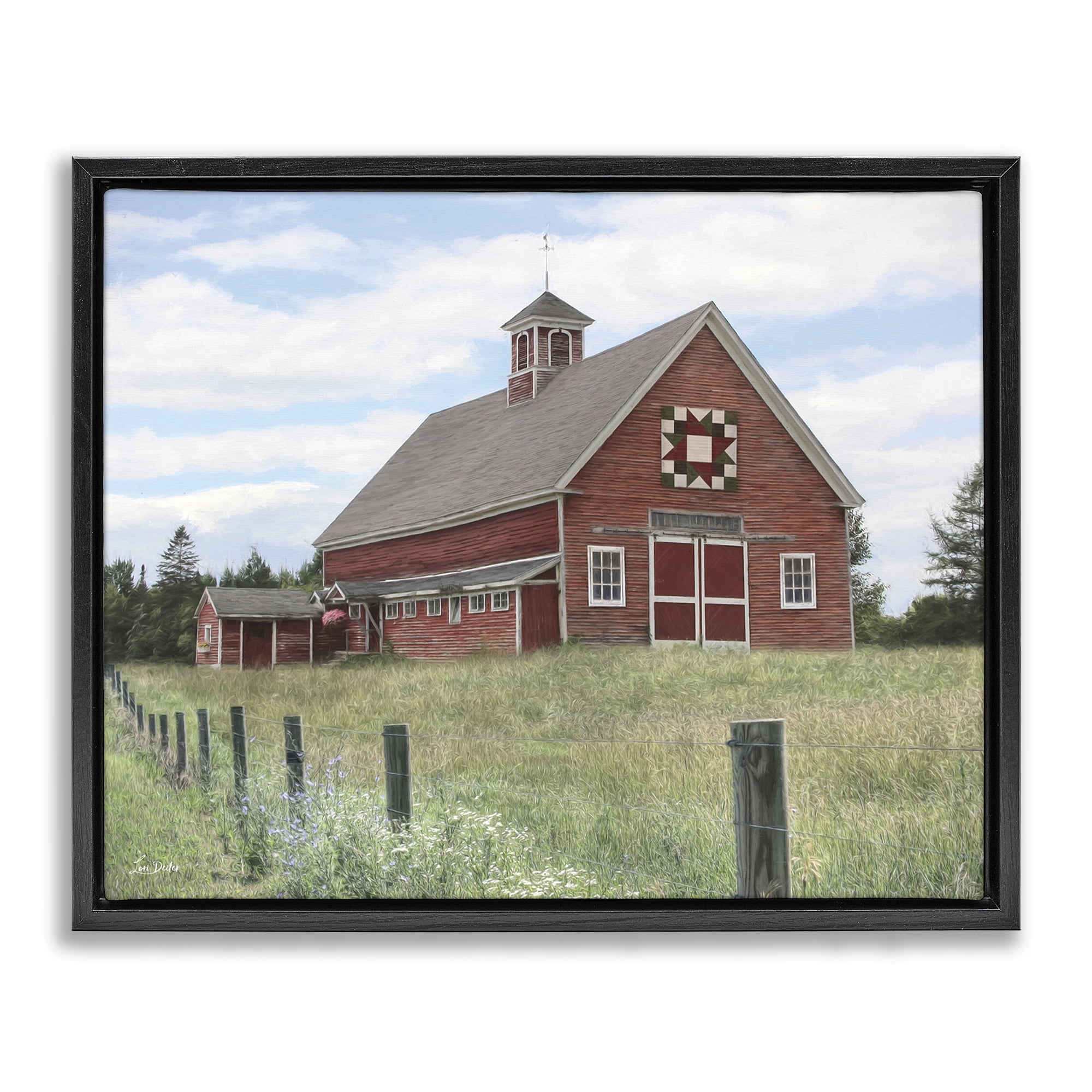 Stupell Industries Rustic Barn Fence Posts Landscape & Nature Painting ...