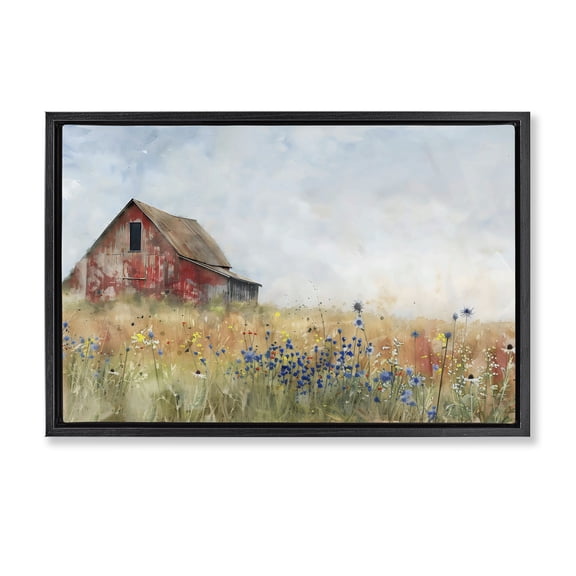 Stupell Industries Cow Of Many Colors Gray Framed Floater Canvas Wall ...