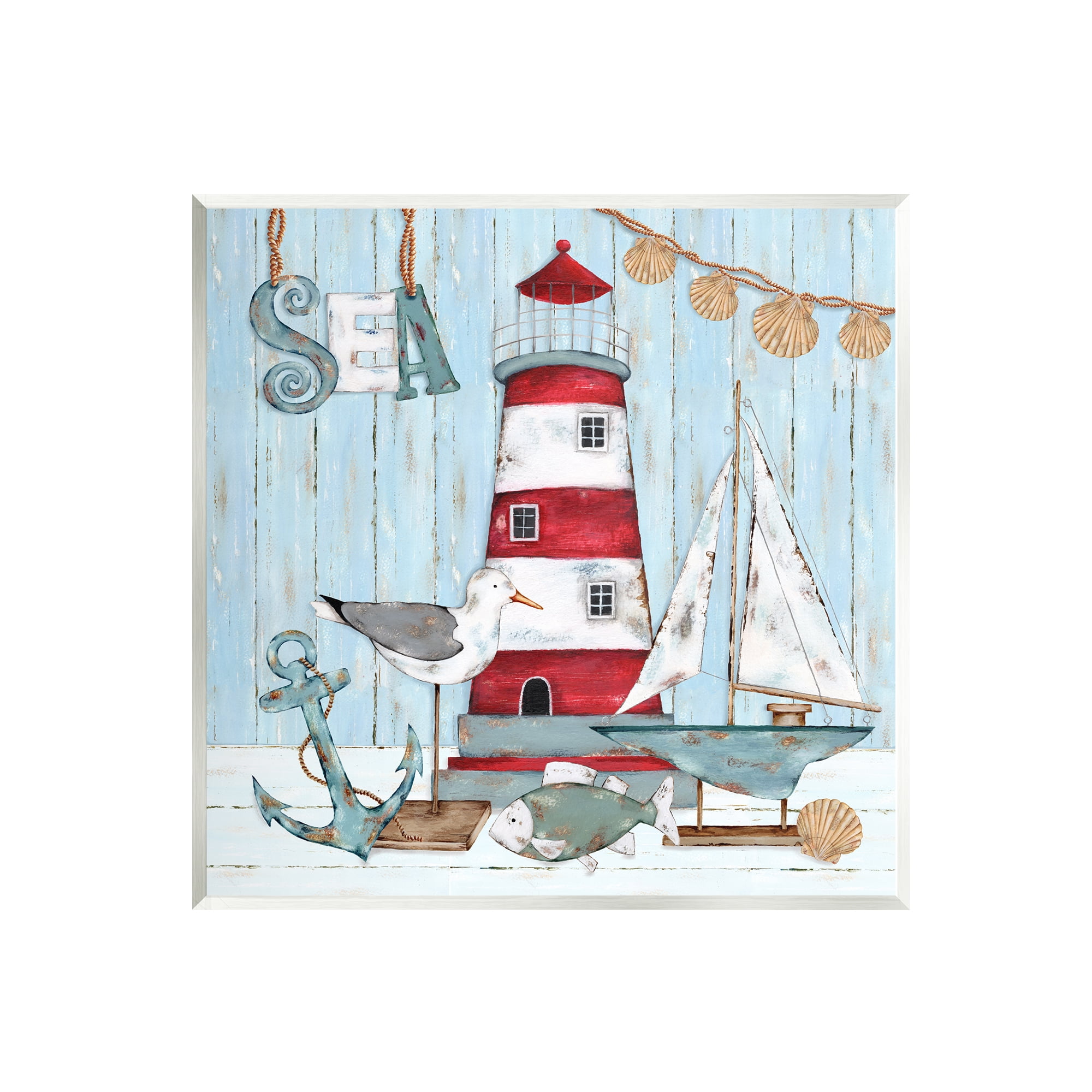 Stupell Industries Rustic Maritime Still Life Animals & Insects ...