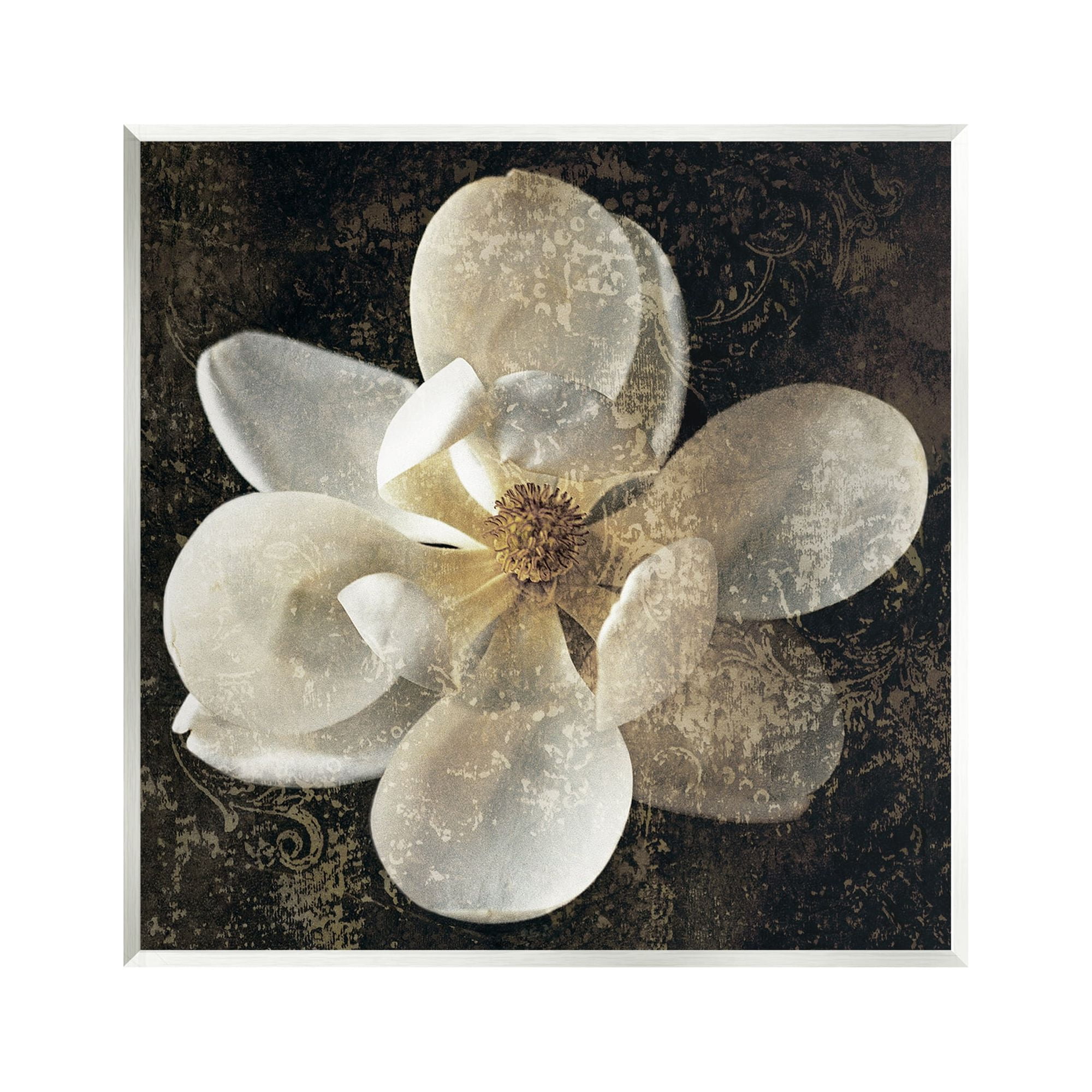 Stupell Industries Rustic Patterned Magnolia Botanical & Floral ...