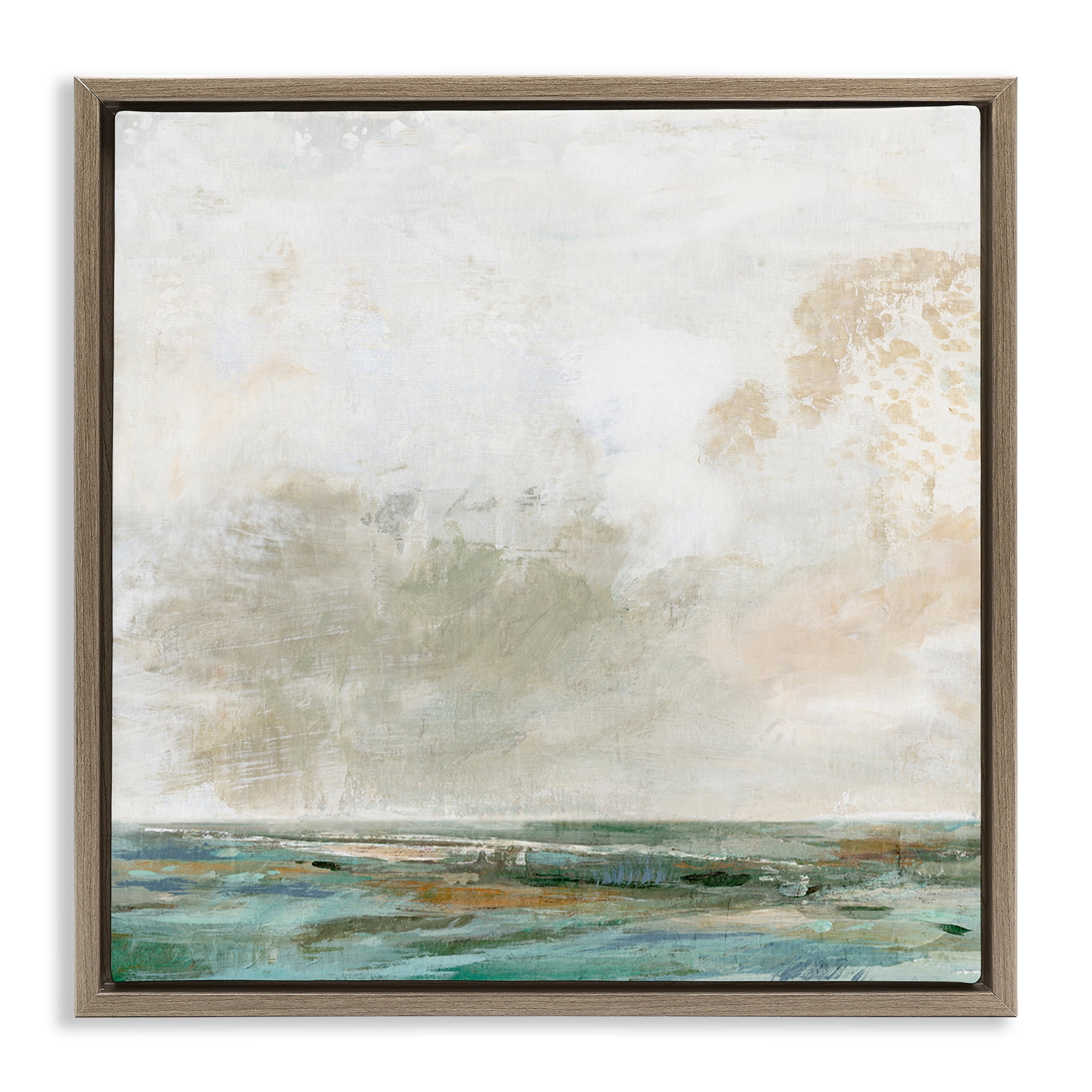 Stupell Industries Rustic Seascape Neutrals Abstract Painting Brown ...