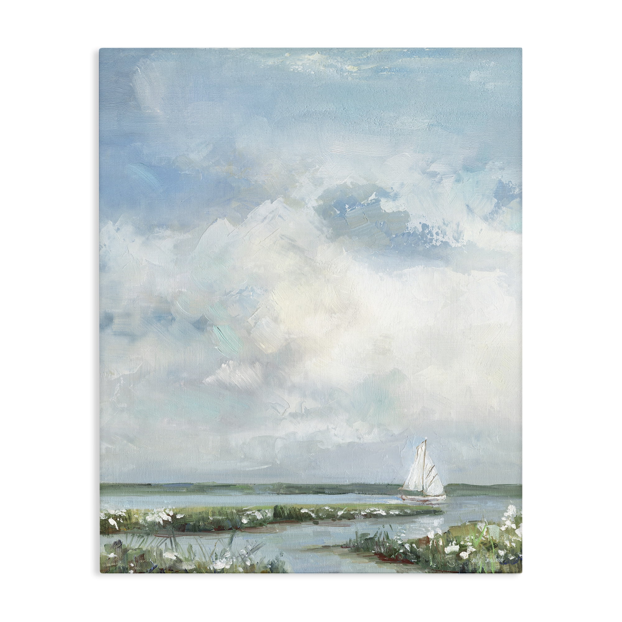 Stupell Industries Sailboat On Summer Marsh Canvas Wall Art, design by ...