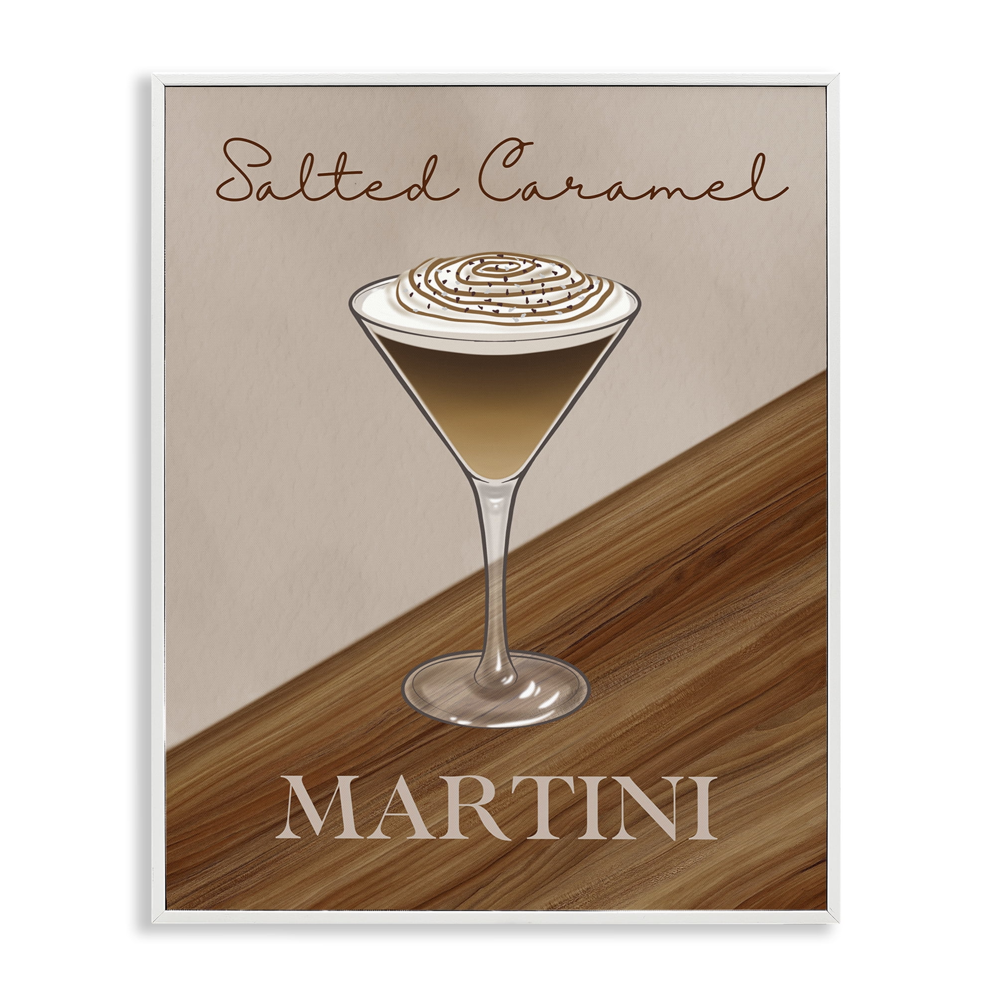 Stupell Industries Salted Caramel Martini White Framed Giclee Art ...
