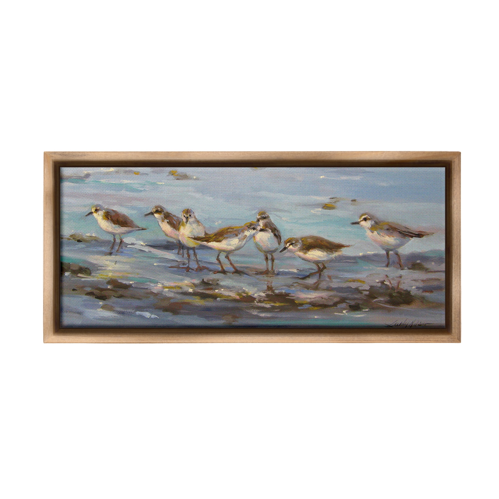 Stupell Industries Sandpiper Flock on Shore Animals & Insects Painting ...