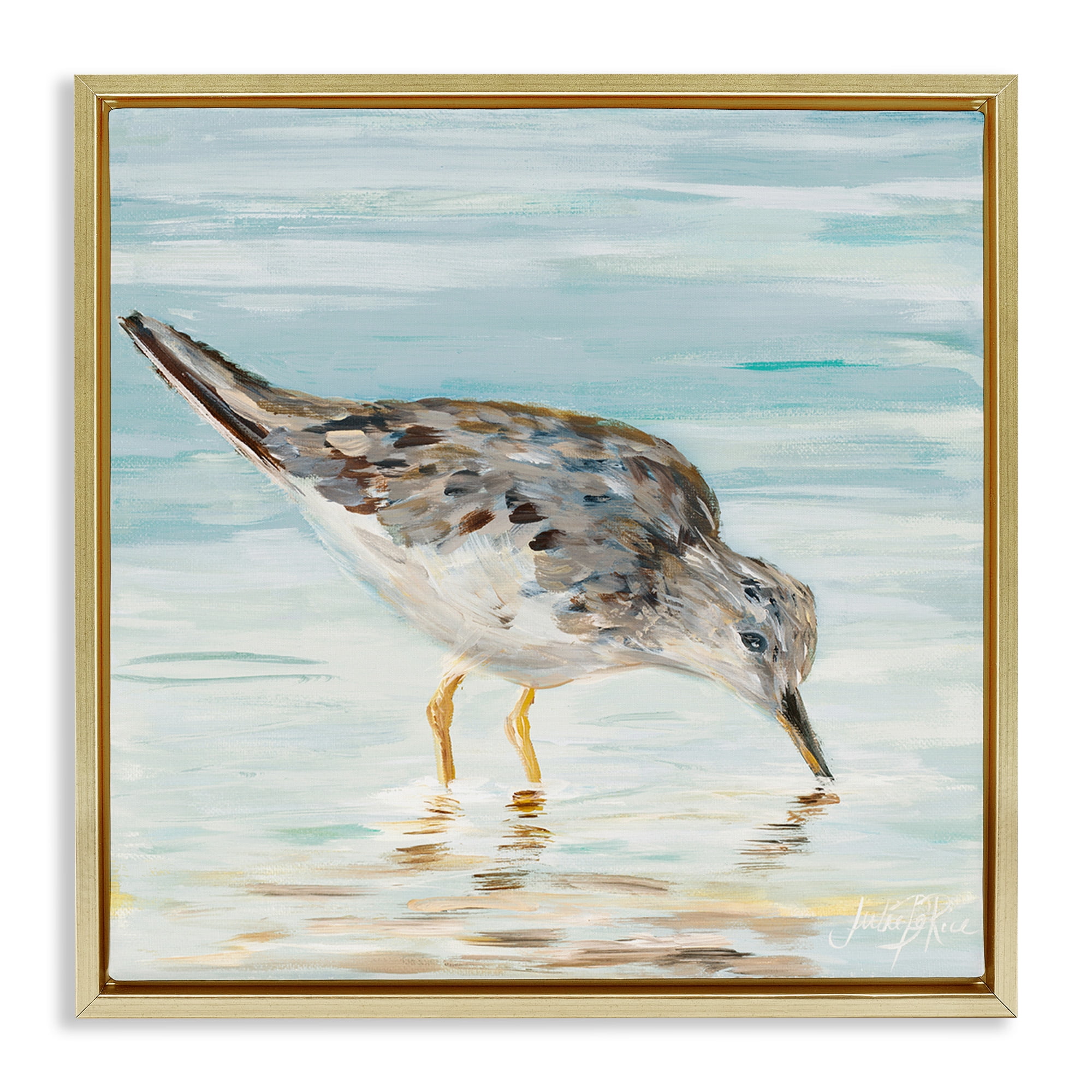 Stupell Industries Sandpiper on Shallow Beach Coast Animals & Insects ...