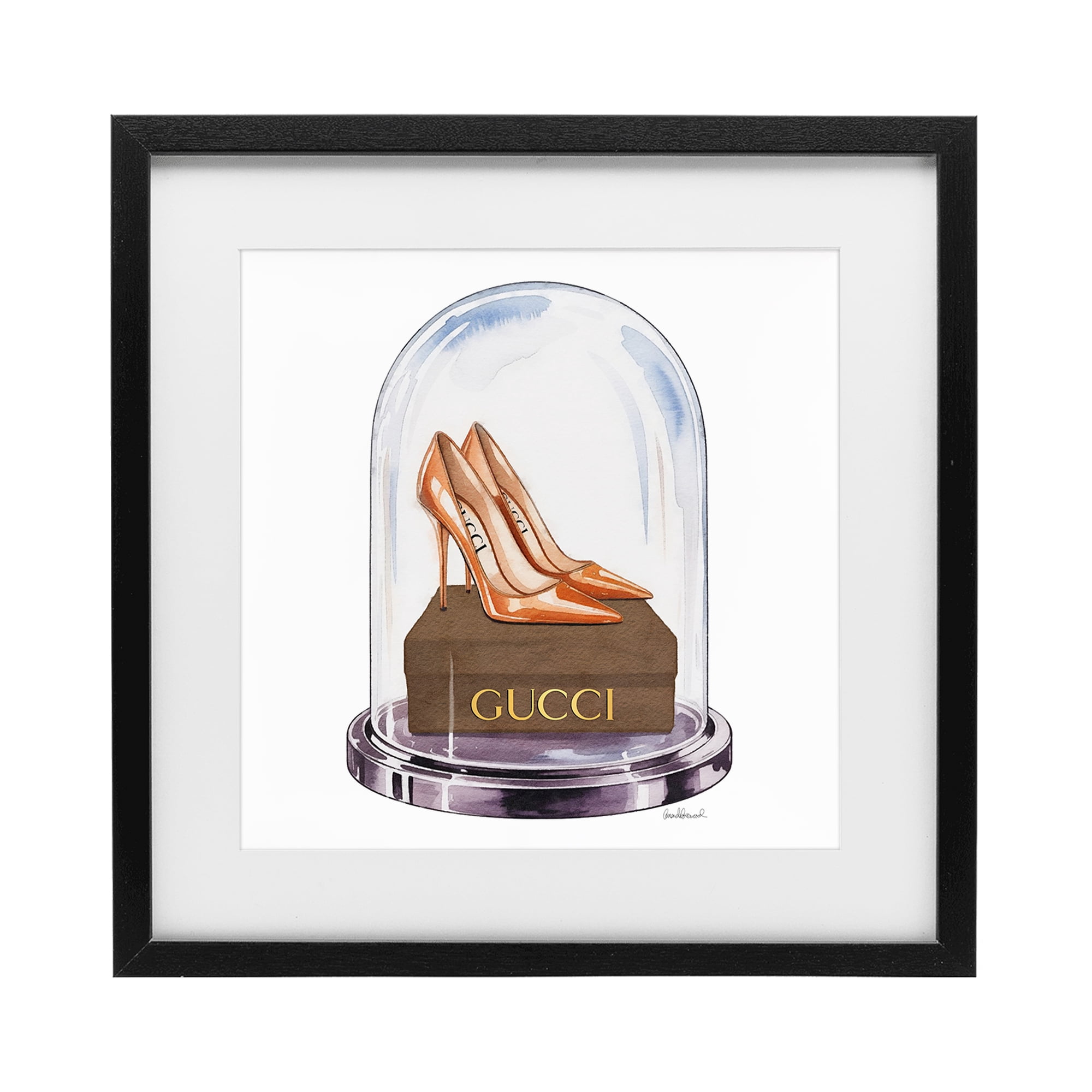 Stupell Industries Satin Heels in Bell Jar Black Framed Print Under ...