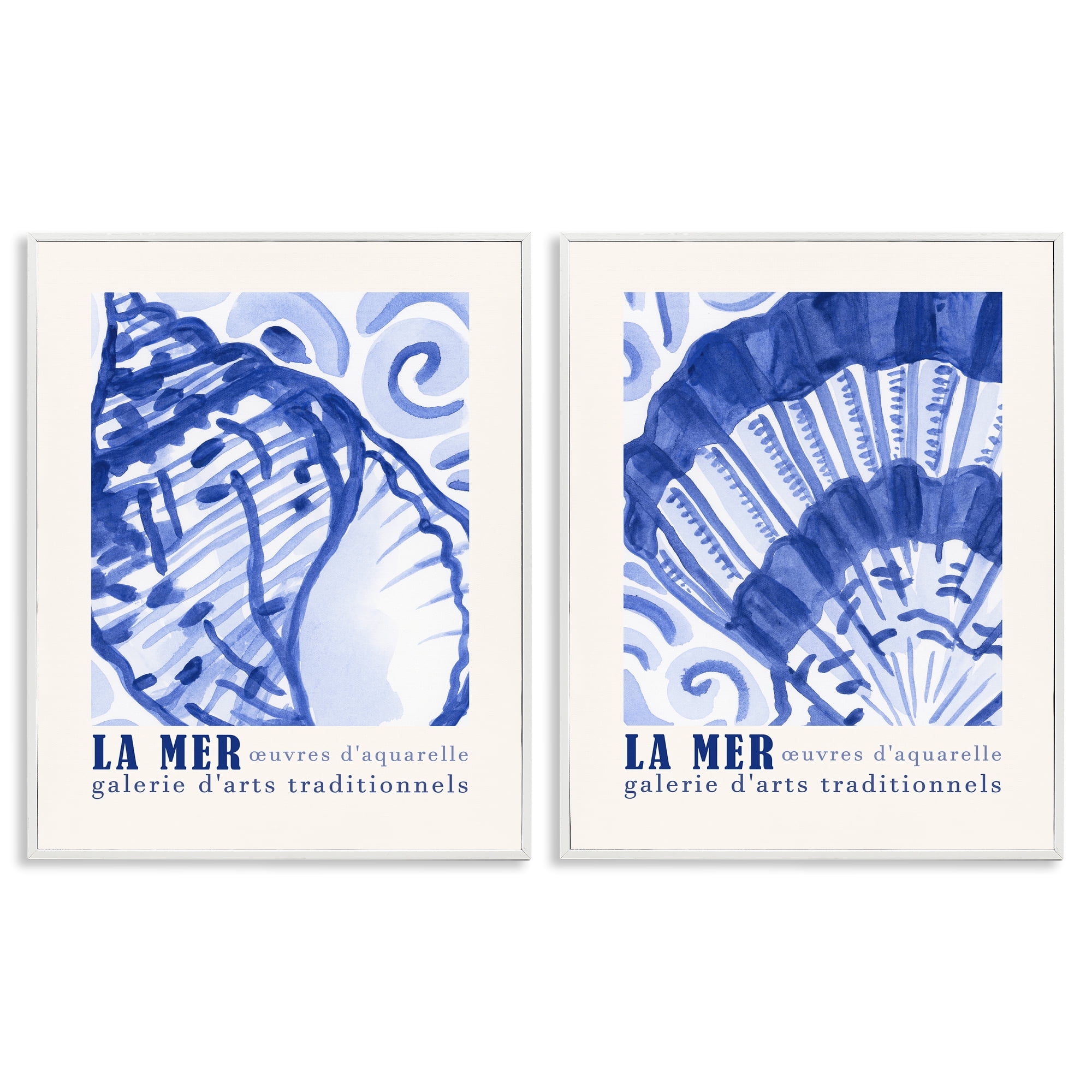 Stupell Industries Seashell Gallery Posters Nautical & Beach Painting ...