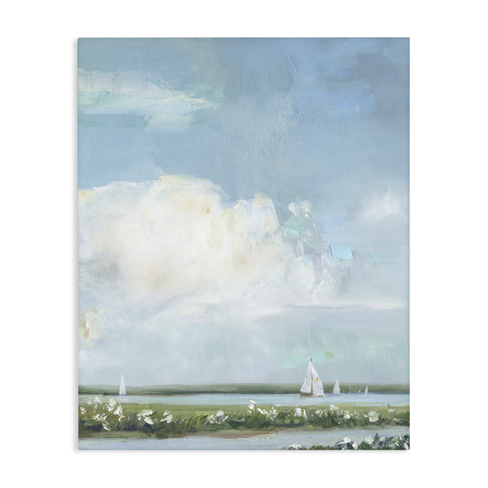 Stupell Industries Seaside Sailing Along Meadow Canvas Wall Art, design ...