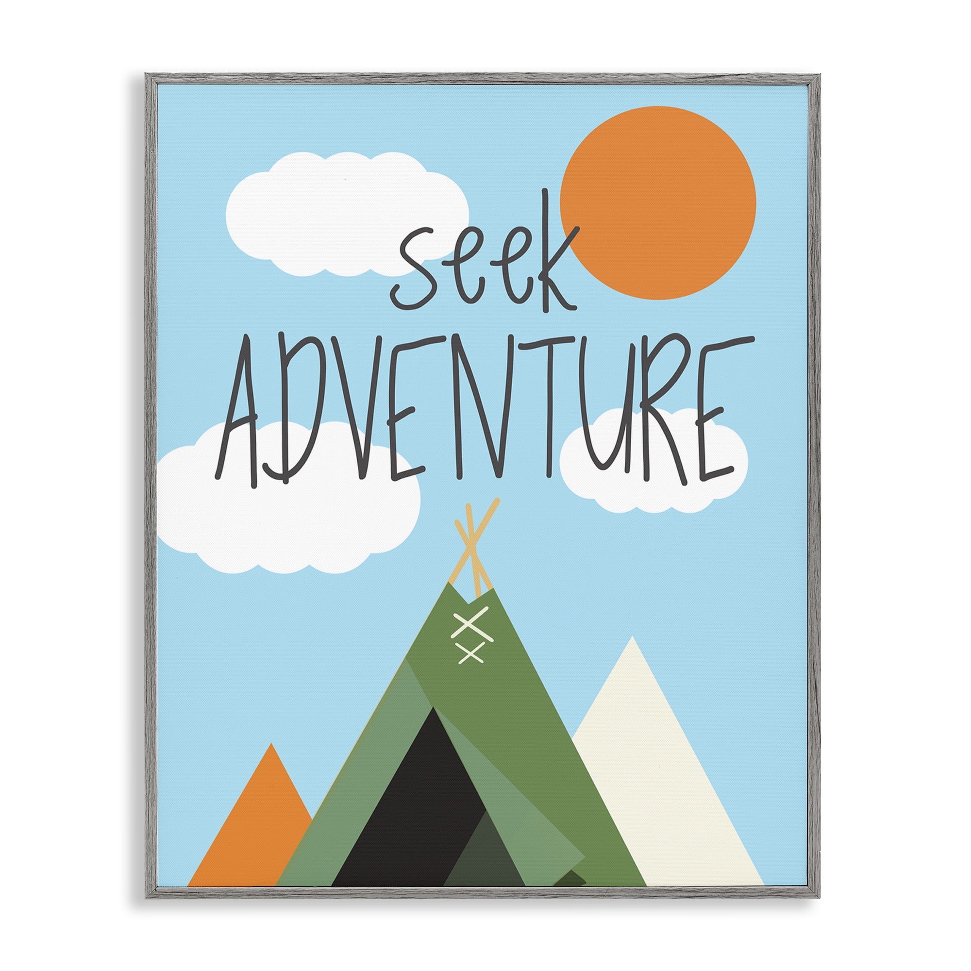 Stupell Industries Seek Adventure with Tent Text & Numbers Painting ...