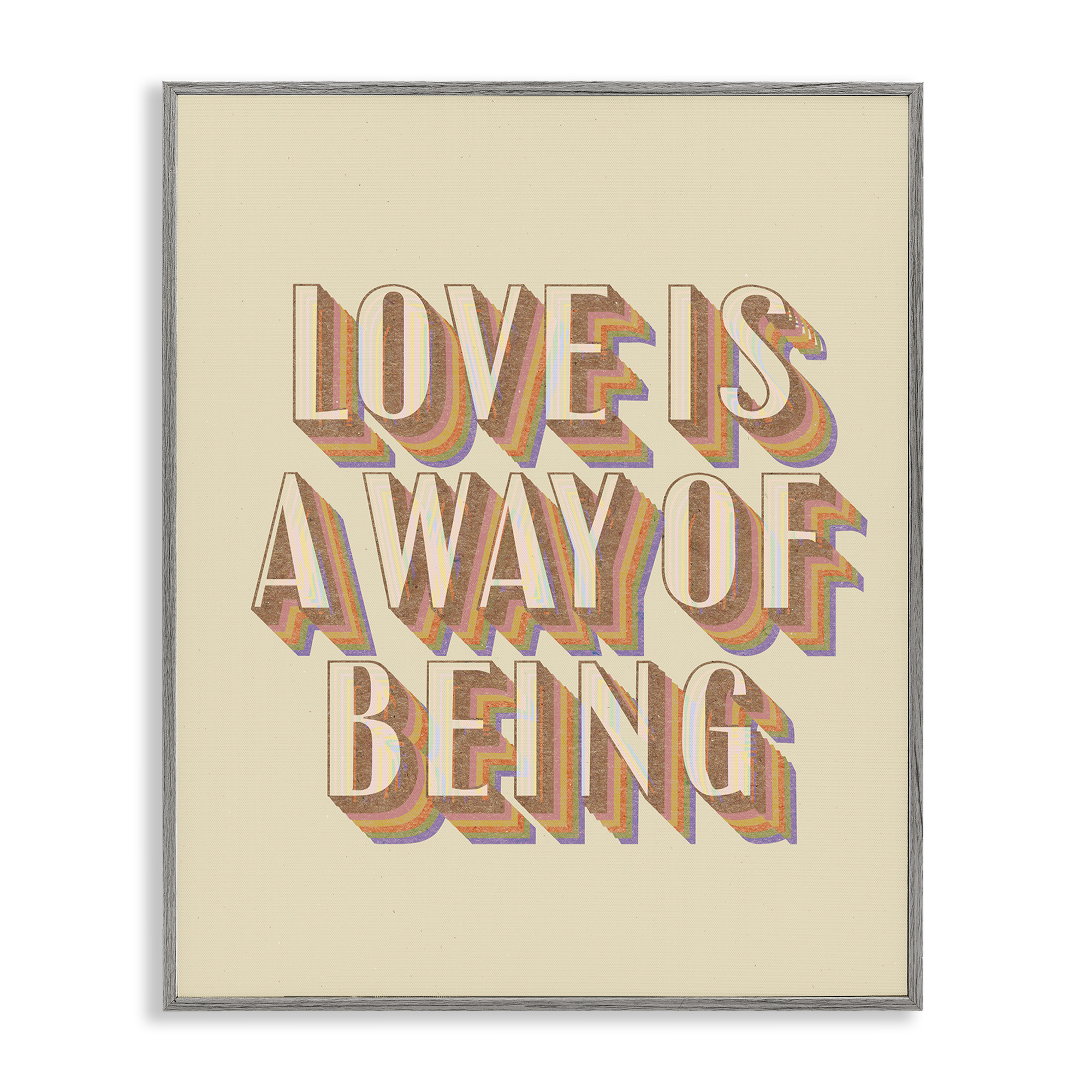 Stupell Industries Sentimental Love Phrase Text & Numbers Painting Gray ...