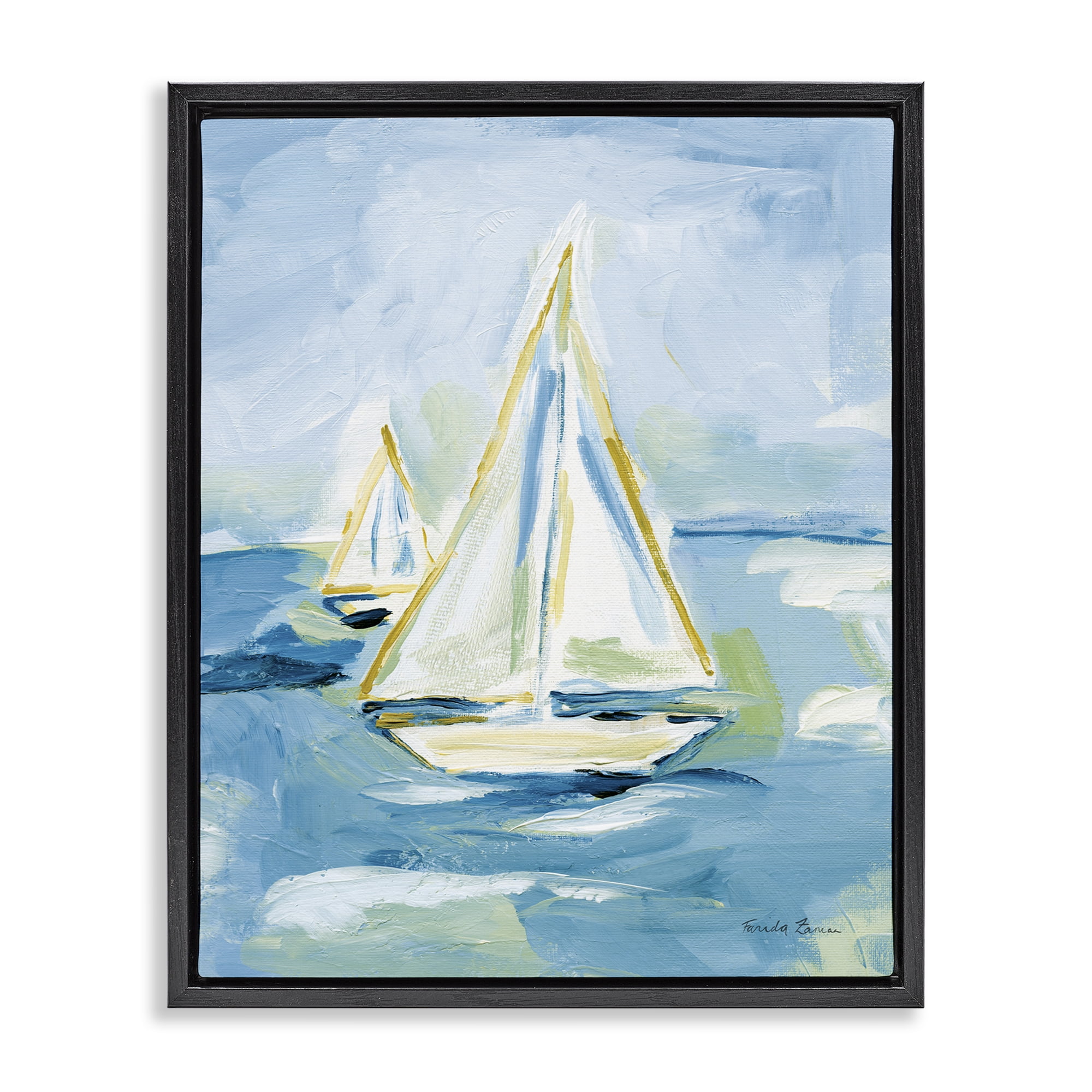 Stupell Industries Setting Sail on Sea Transportation Painting Black ...