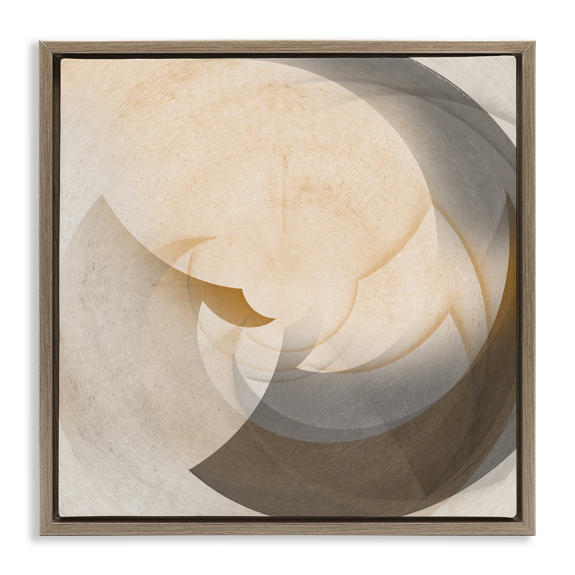 Stupell Industries Shadowed Form Curve Abstract Painting Brown Floater ...