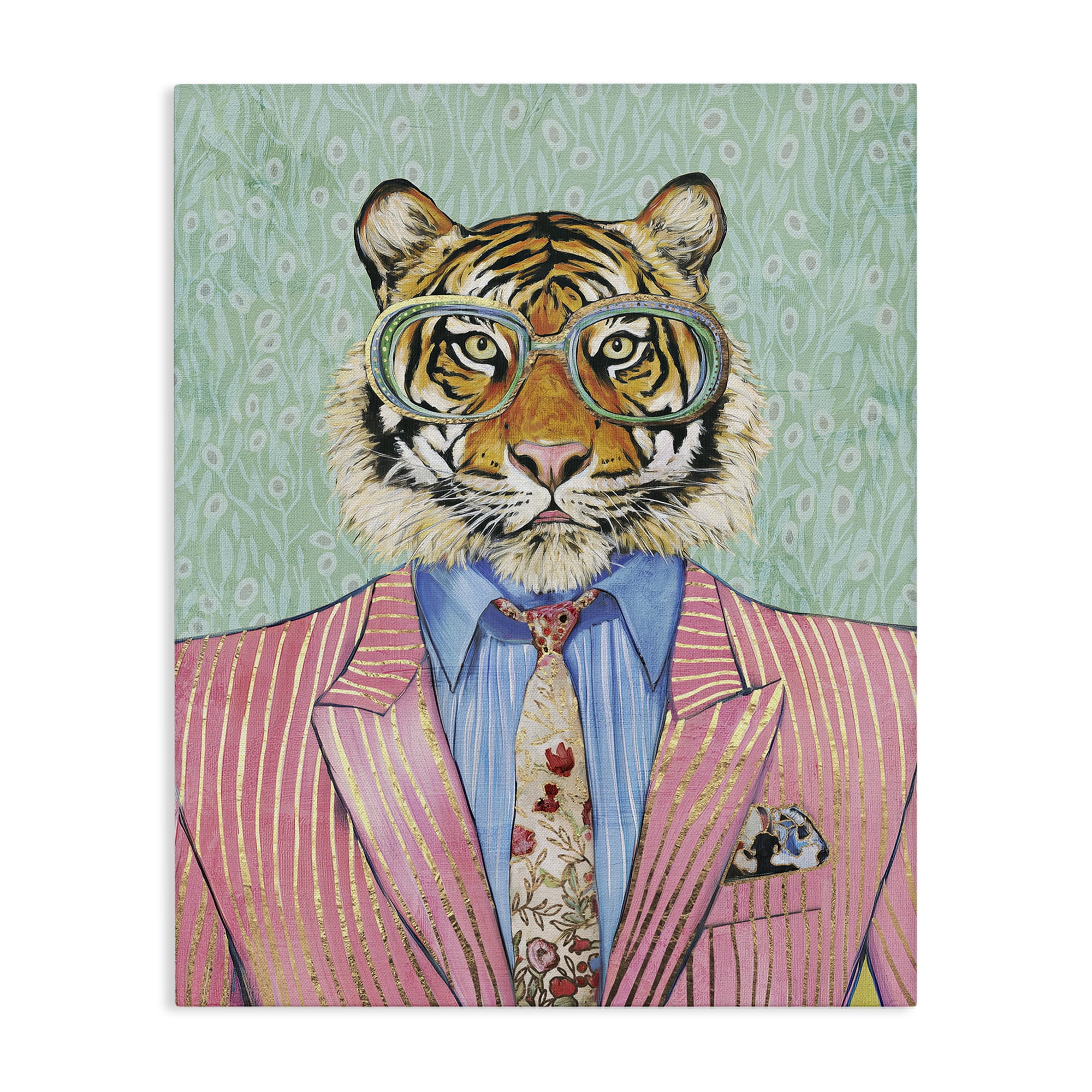 Stupell Industries Sharp Tiger Outfit Canvas Wall Art, design by ...