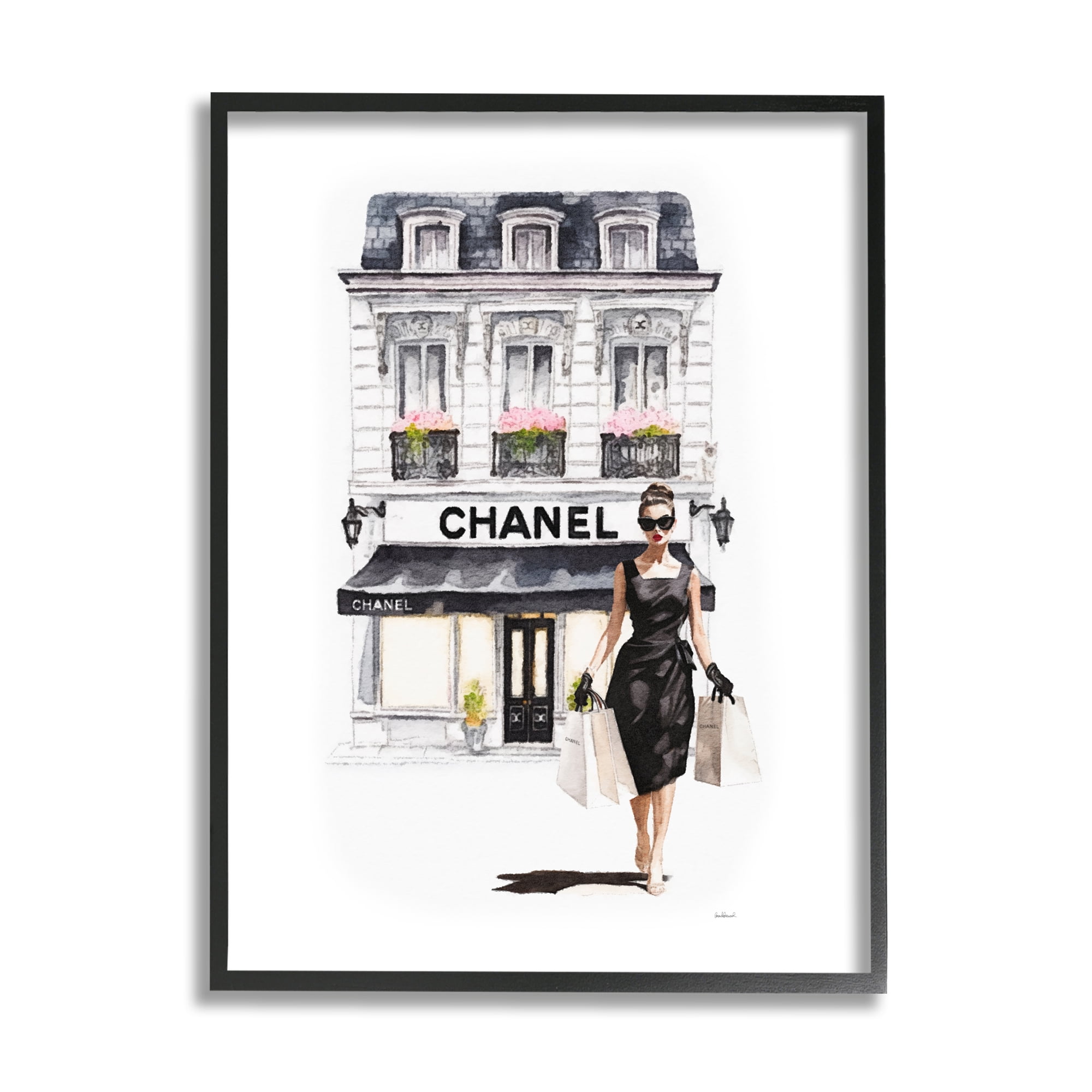Stupell Industries Shopping Fashion Storefront Town & City Painting ...