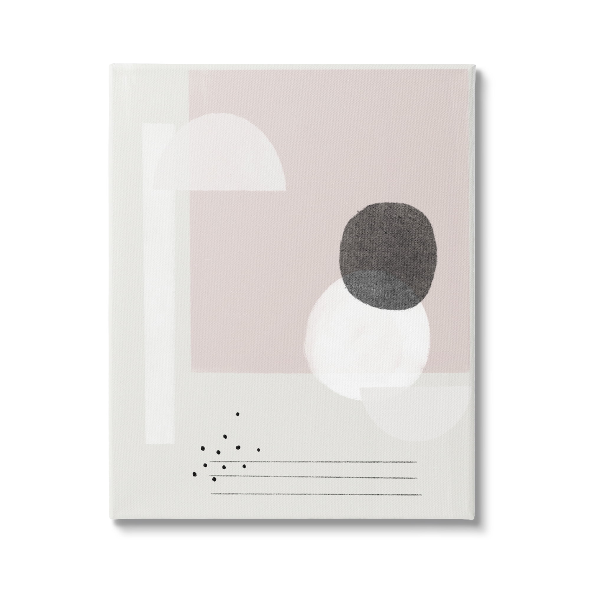 Stupell Industries Simple Abstract Boho Shapes Beige Pink Circles ...
