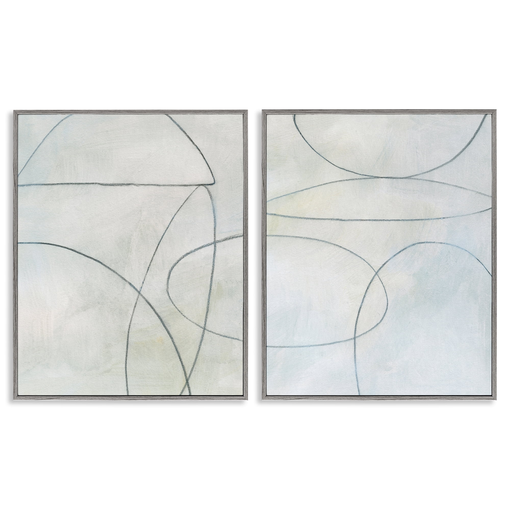 Stupell Industries Simple Abstract Pencil Shapes Abstract Drawing Gray ...