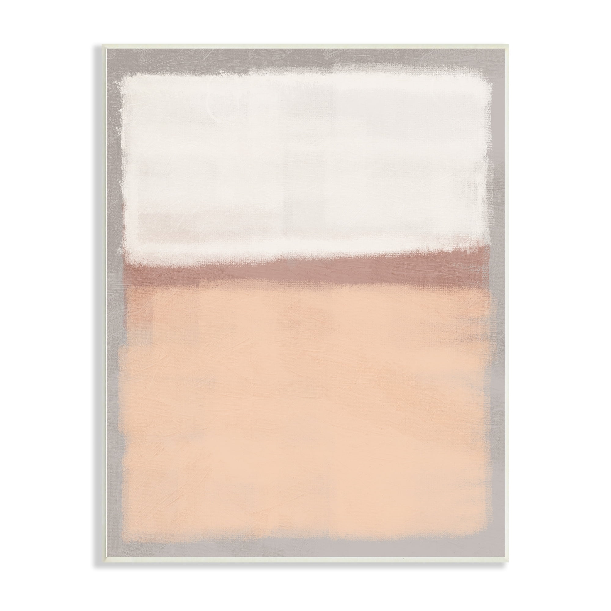 Stupell Industries Simple Opaque Painting Warm Orange White Abstract ...