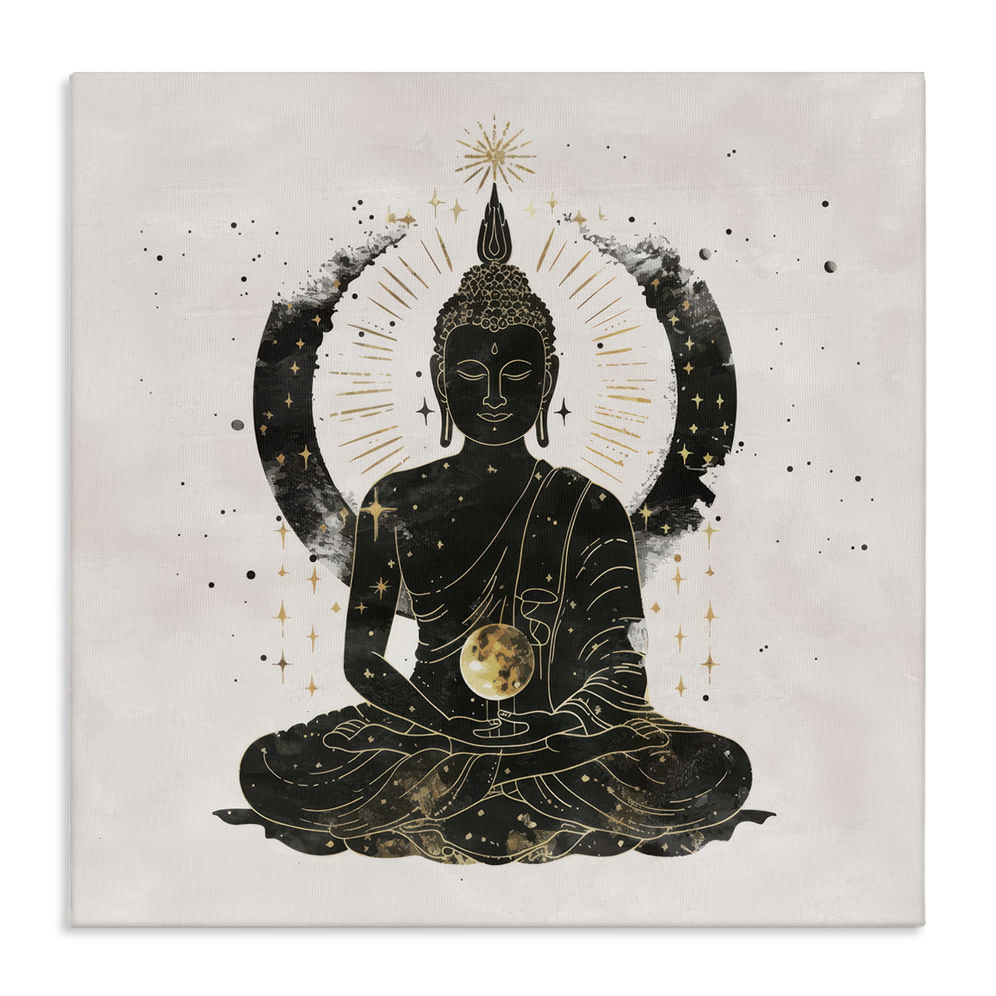 Stupell Industries Sitting Buddha Sun Rays Religious & Spiritual ...