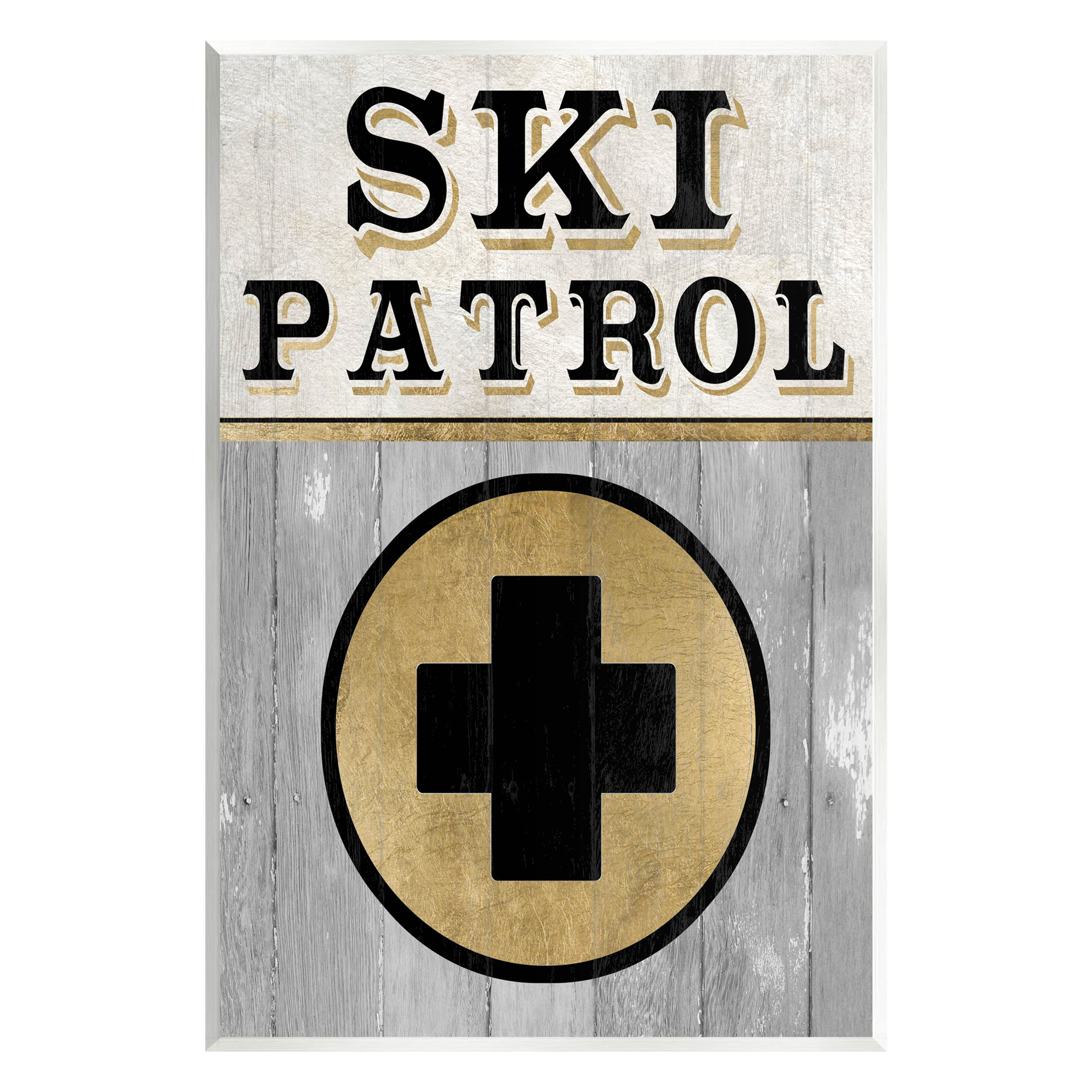 Stupell Industries Ski Patrol Medical Skiing Graphic Art Unframed Art ...