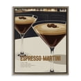 Stupell Industries Sleek Modern Espresso Martini Brown Framed Floater ...