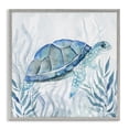 Stupell Industries Smiling Turtle Gaze Gray Framed Giclee Art, design ...