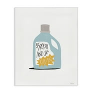 The Stupell Home Decor Collection Black on White Washed Texture Laundry Room Cursive Typography ...
