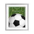 Stupell Industries Soccer Field & Ball Gray Framed Print Under Glass ...