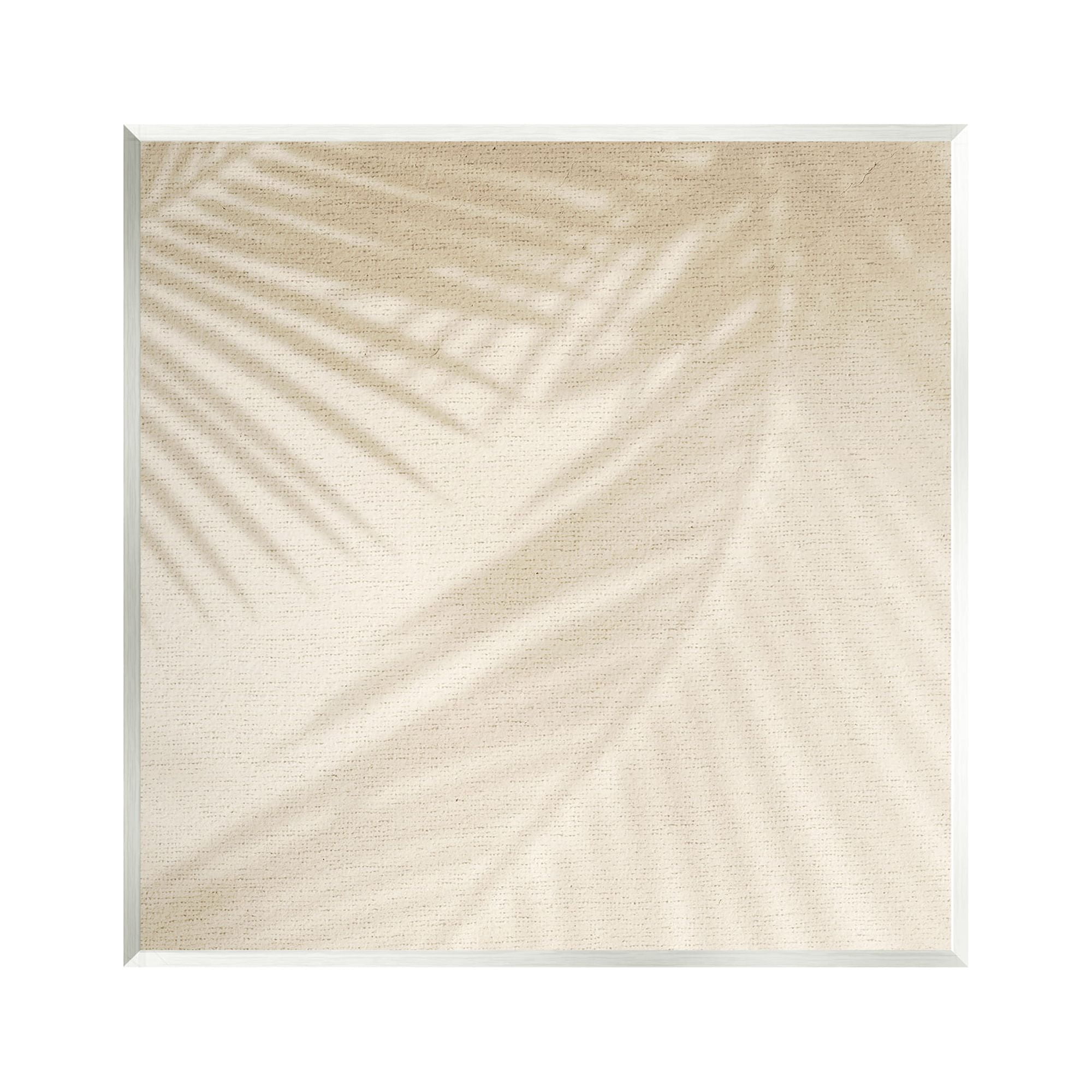 Stupell Industries Soft Beige Neutral Palm Leaves Botanical & Floral ...
