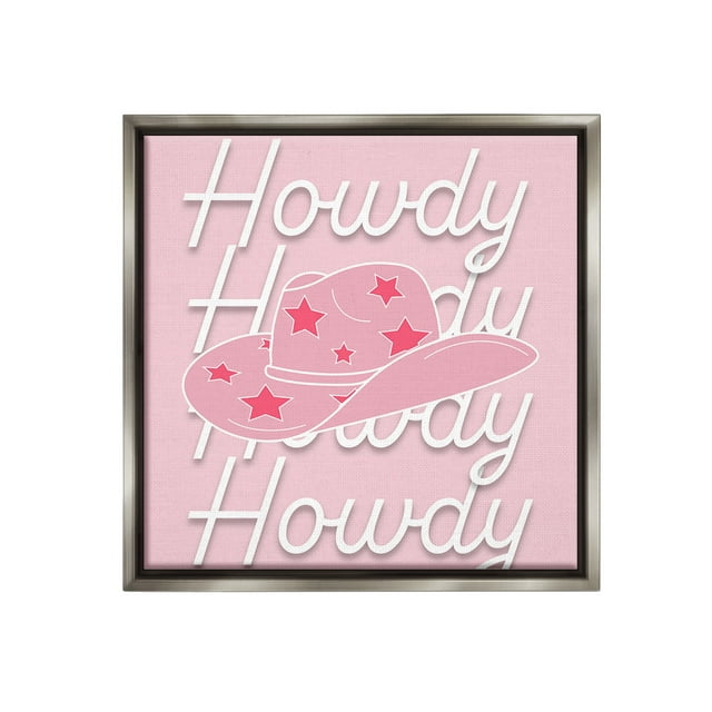 Stupell Industries Soft Pink Howdy Pattern Beauty & Fashion Painting ...