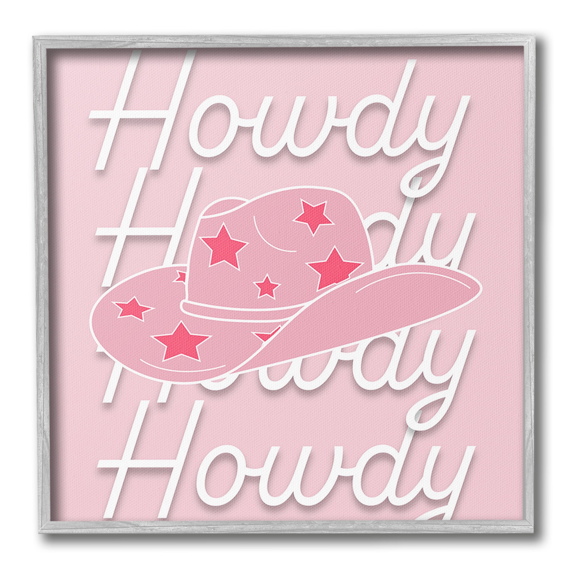 Stupell Industries Soft Pink Howdy Pattern Beauty & Fashion Painting ...