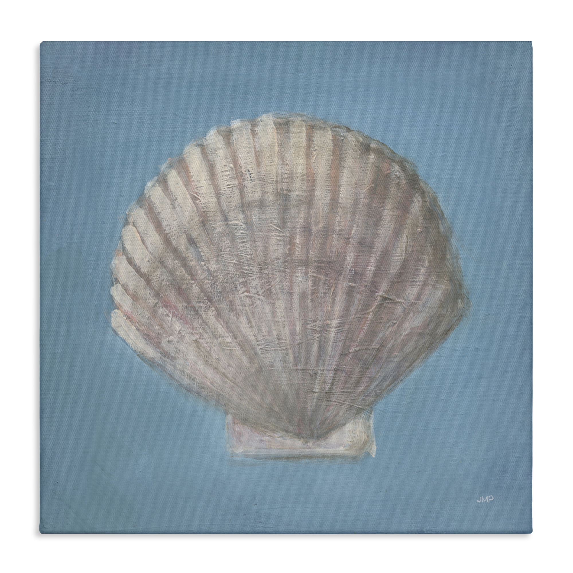 Stupell Industries Soft Sea Clam Shell Canvas Wall Art design by Julia ...