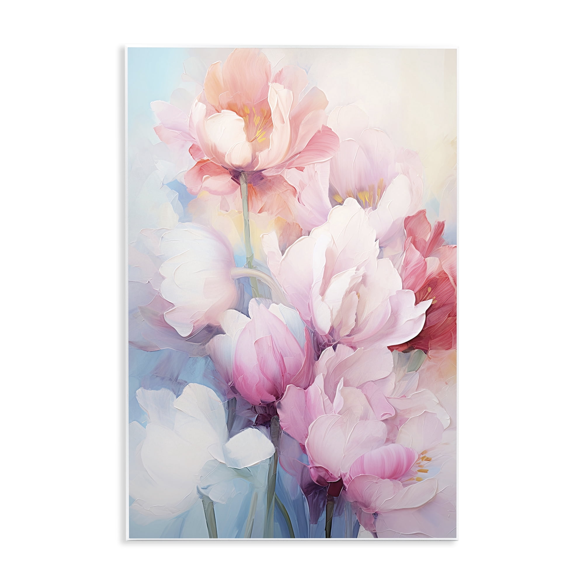 Stupell Industries Soft Tulip Blossoms Botanical & Floral Painting ...