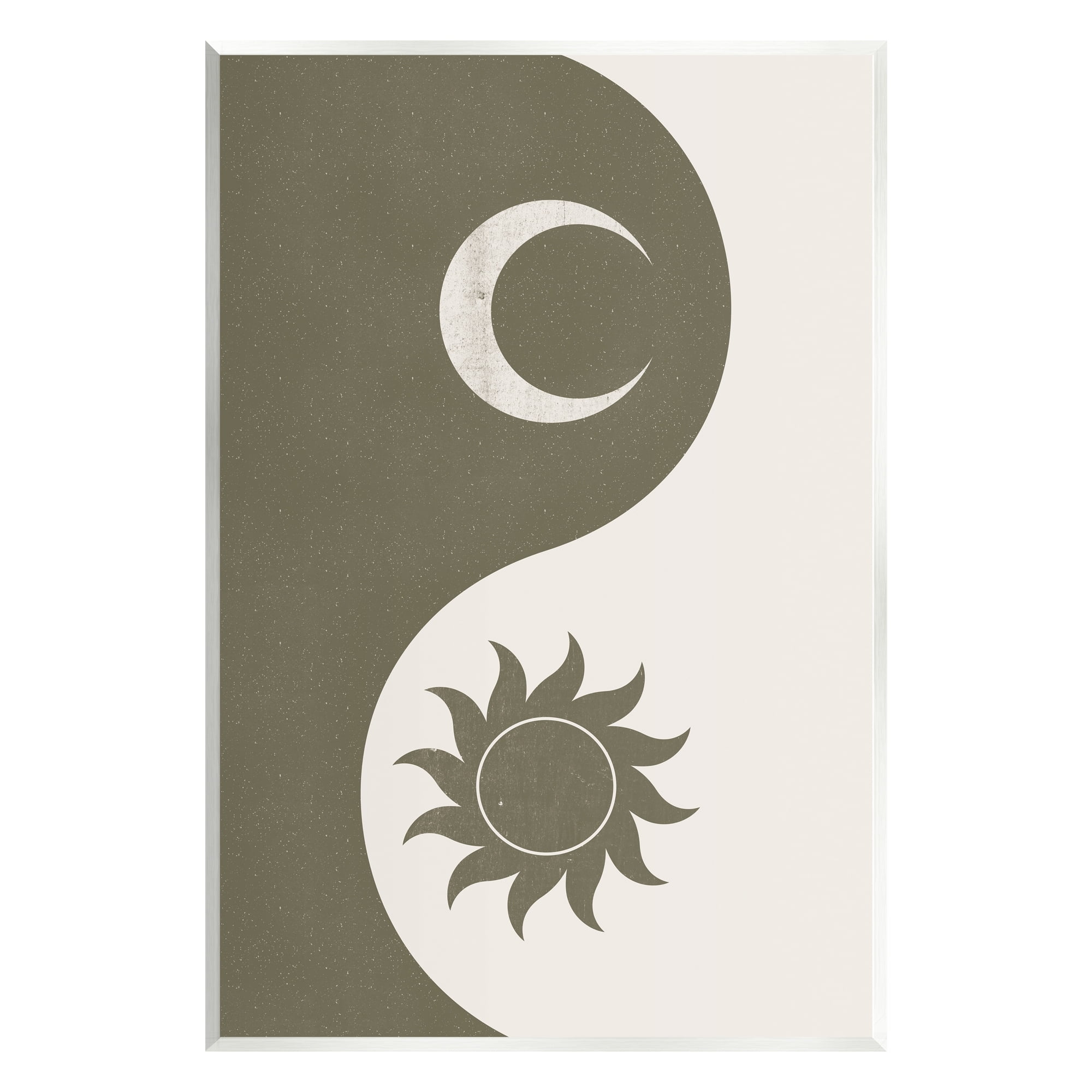 Stupell Industries Solar & Lunar Yin Yang Shape Spiritual Motif Graphic ...