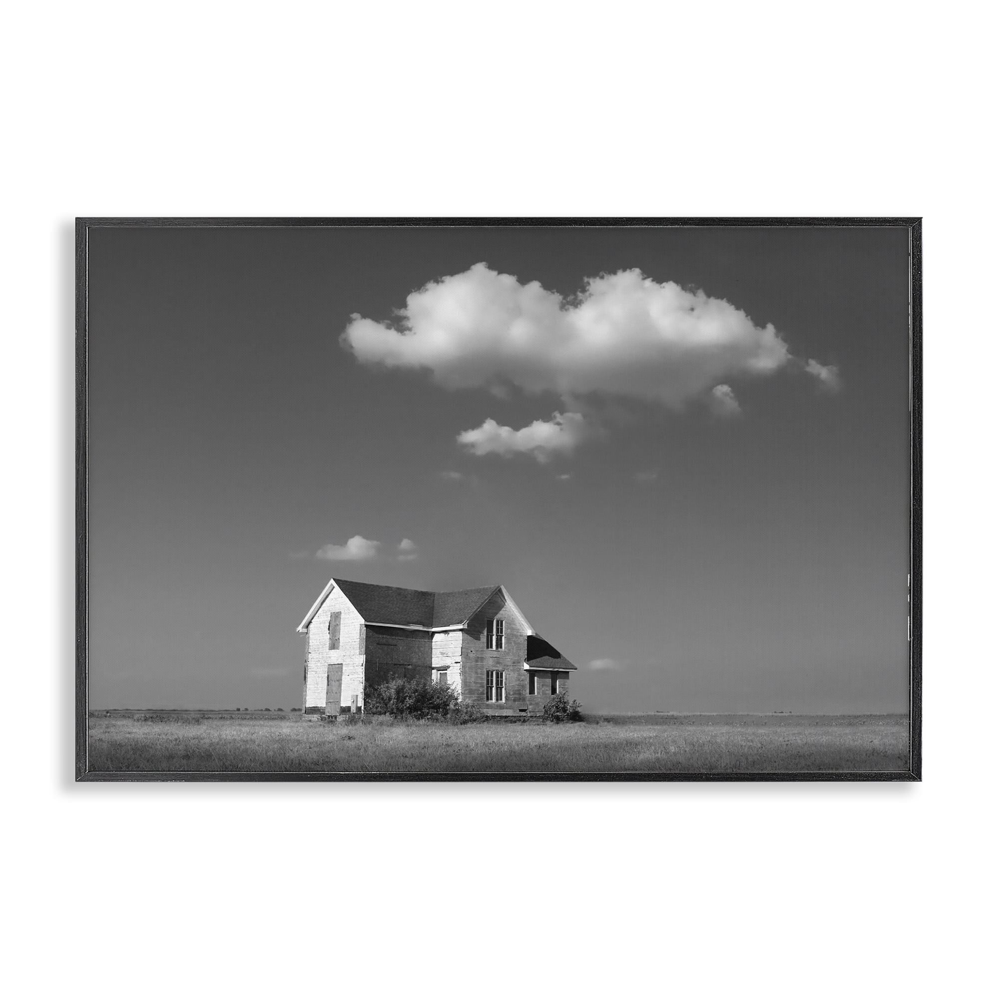 Stupell Industries Solitary Erstwhile Cottage Black Framed Giclee Art ...
