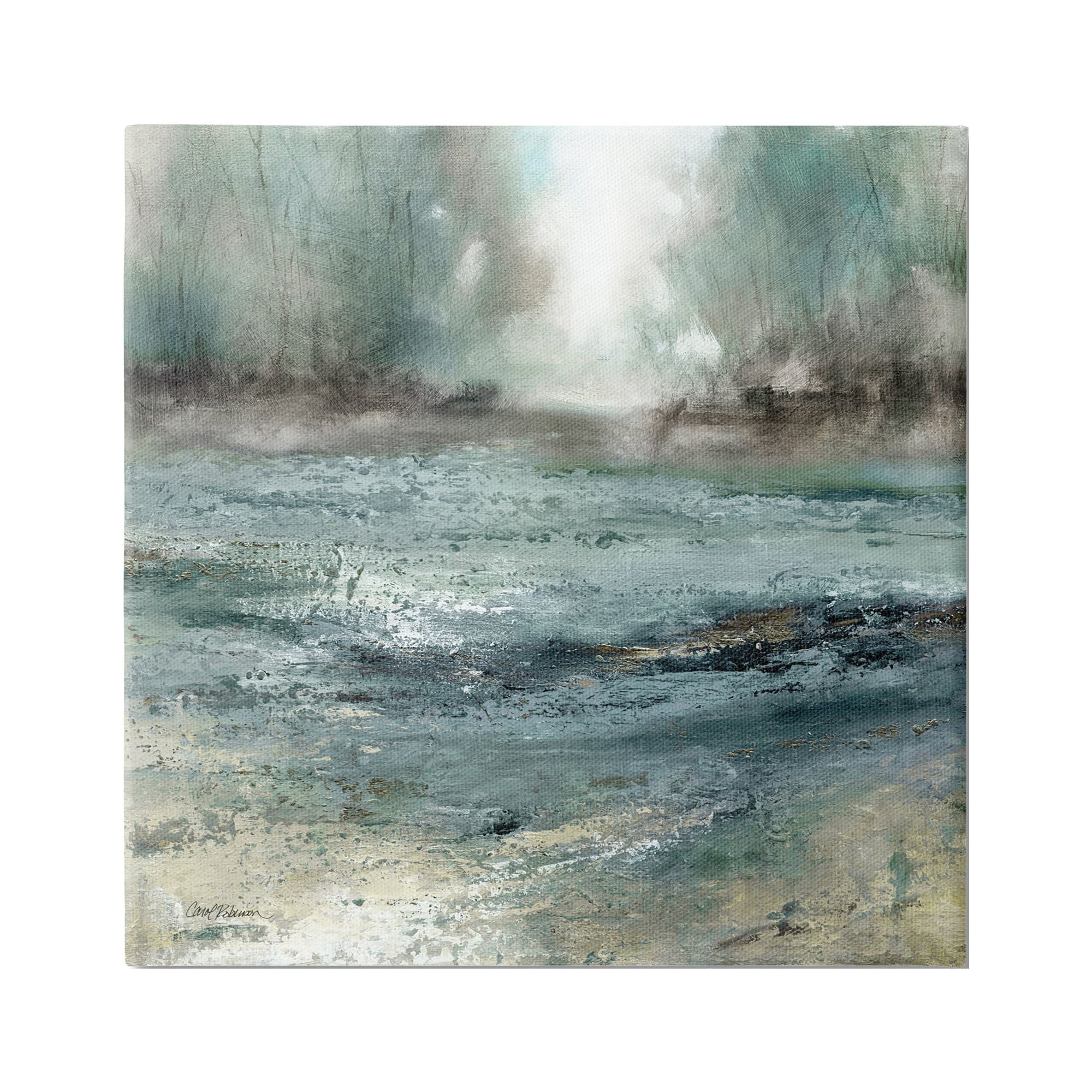 Stupell Industries Soothing Pond Nature Painting Abstract Blurred Trees ...