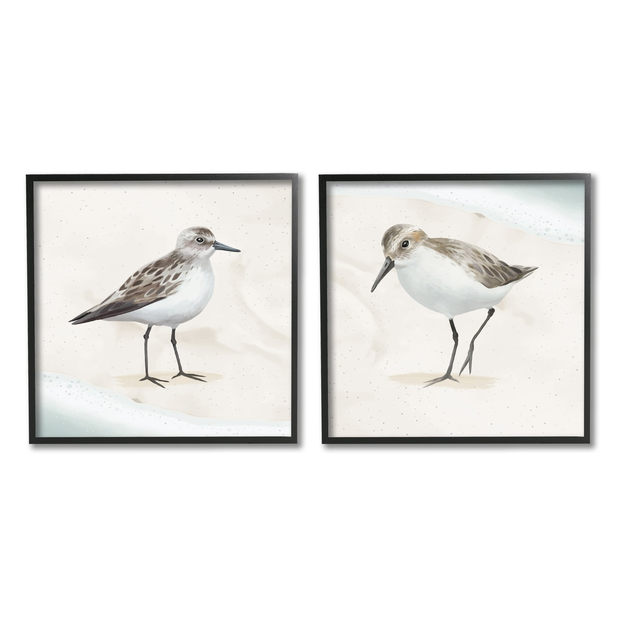 Stupell Industries Sandpiper Bird Stepping Beach Art - 2 - Walmart.com
