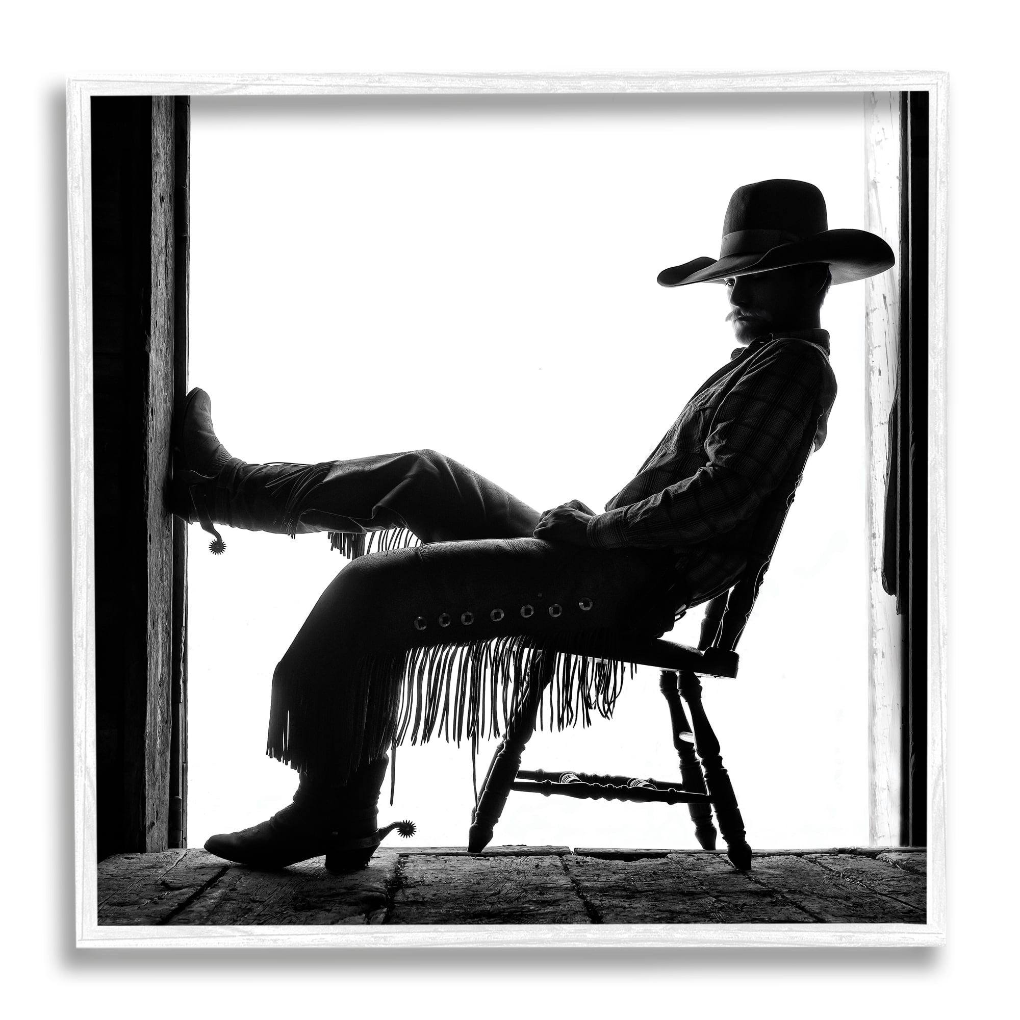 Stupell Industries Southwestern Cowboy Photography Beauty & Fashion Photography White Framed Art ...