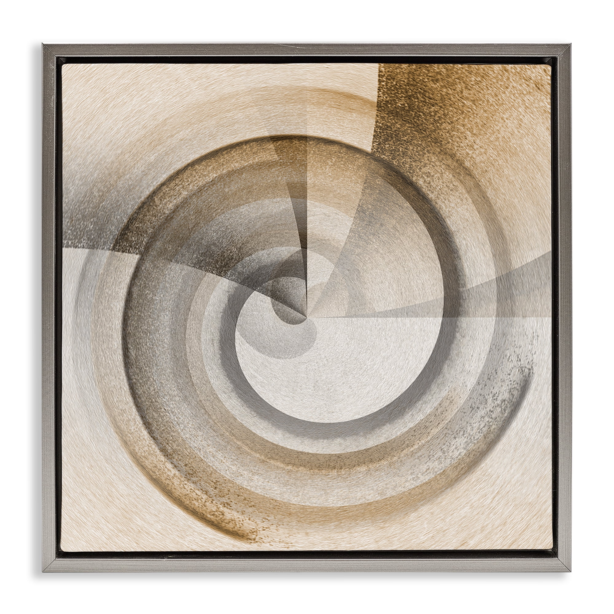 Stupell Industries Spinning Centric Circle Abstract Painting Gray ...