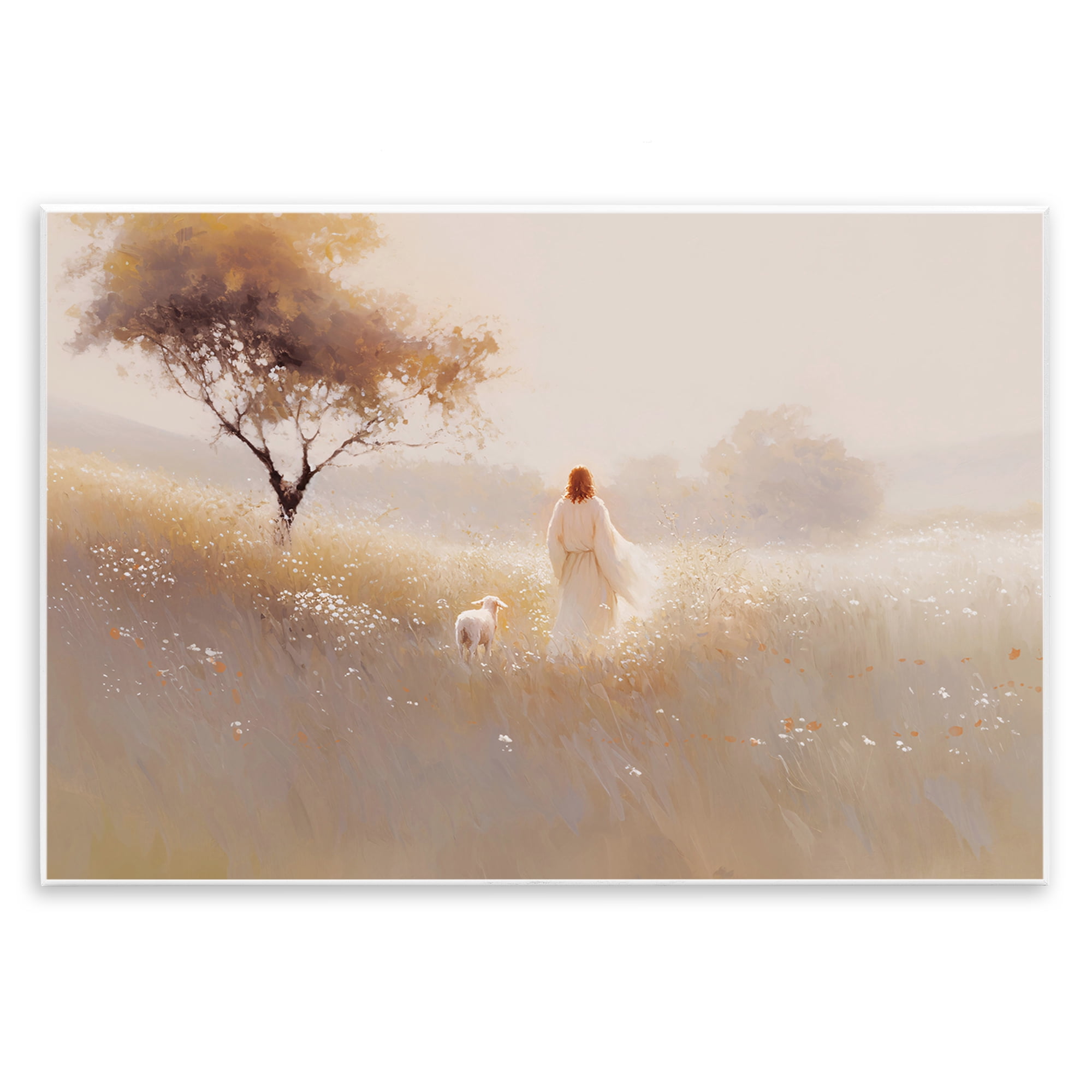 Stupell Industries Spiritual Shepherd & Lamb Wall Plaque Art, design by ...