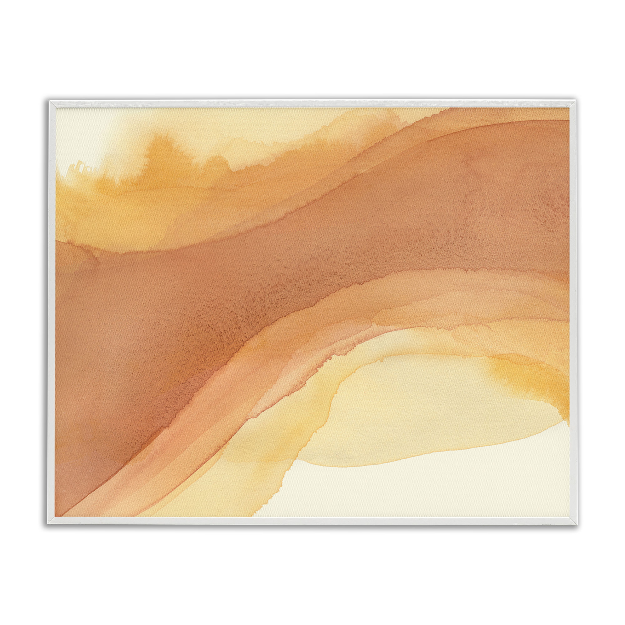 Stupell Industries Splashed Orange Movement Abstract Painting White ...