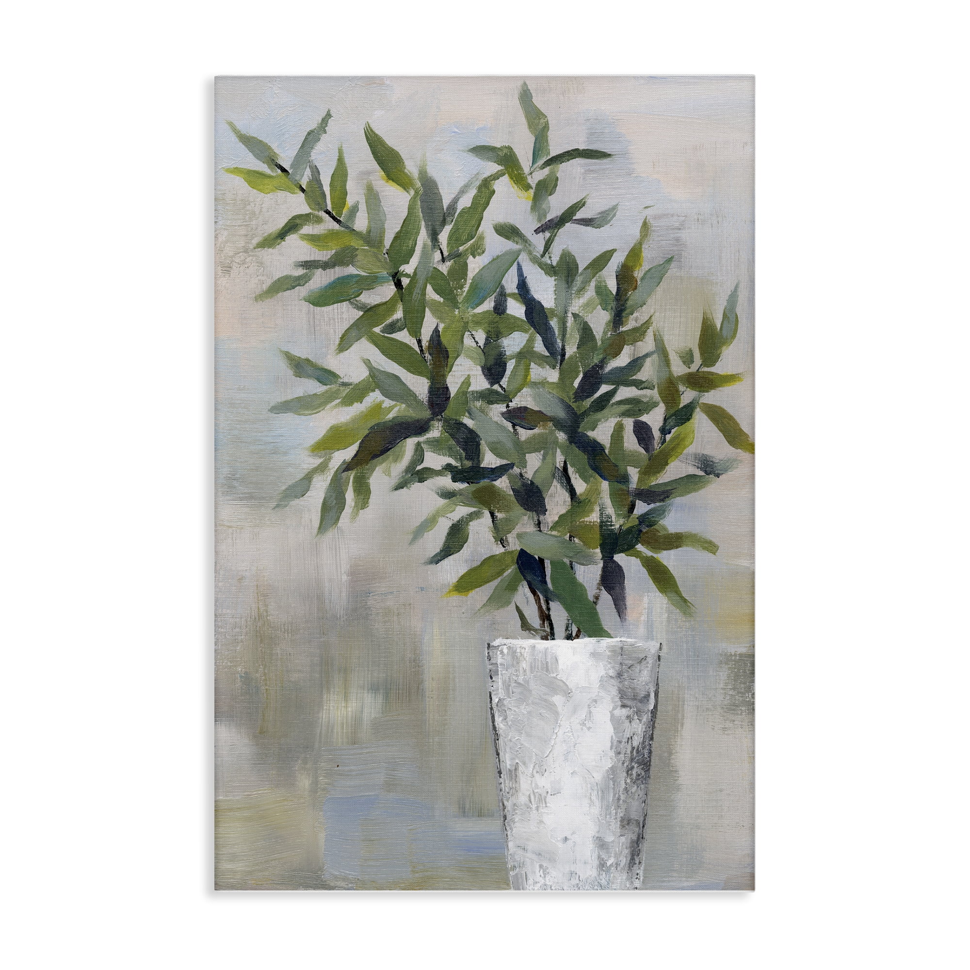 Stupell Industries Splayed Plant Leaves Plants & Flowers Painting ...