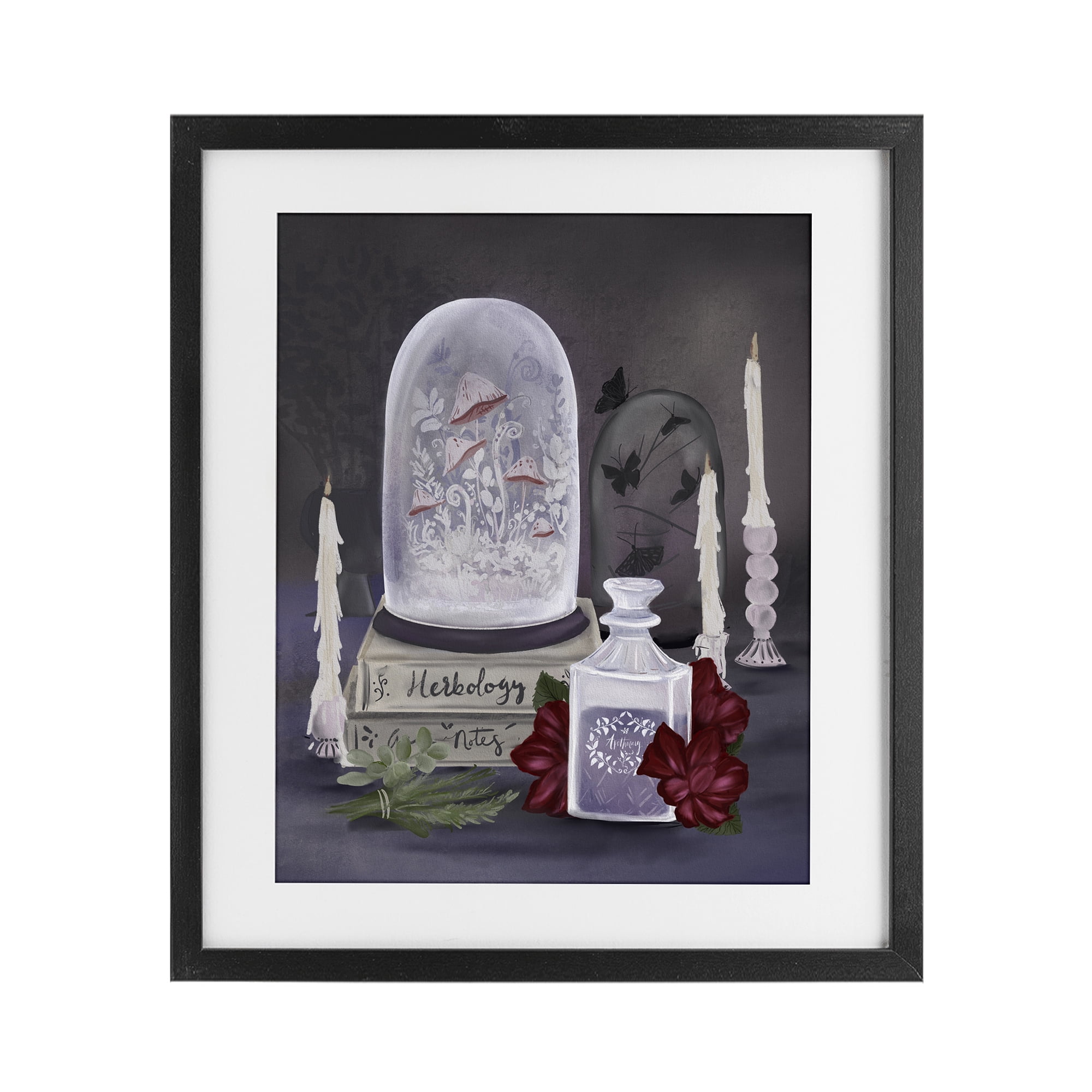 Stupell Industries Spooky Apothecary Vibes Black Framed Print Under ...