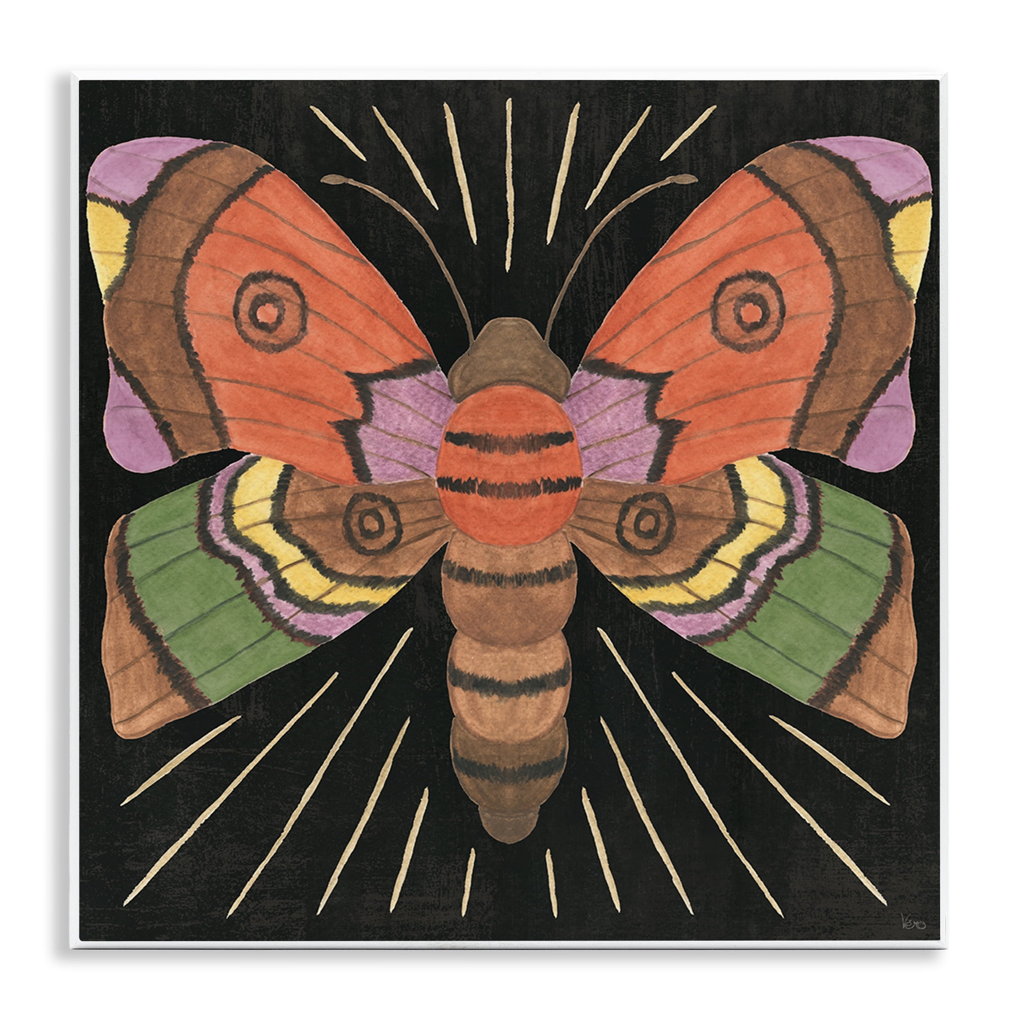 Stupell Industries Spooky Chic Moth Animals Painting Unframed Art Print ...