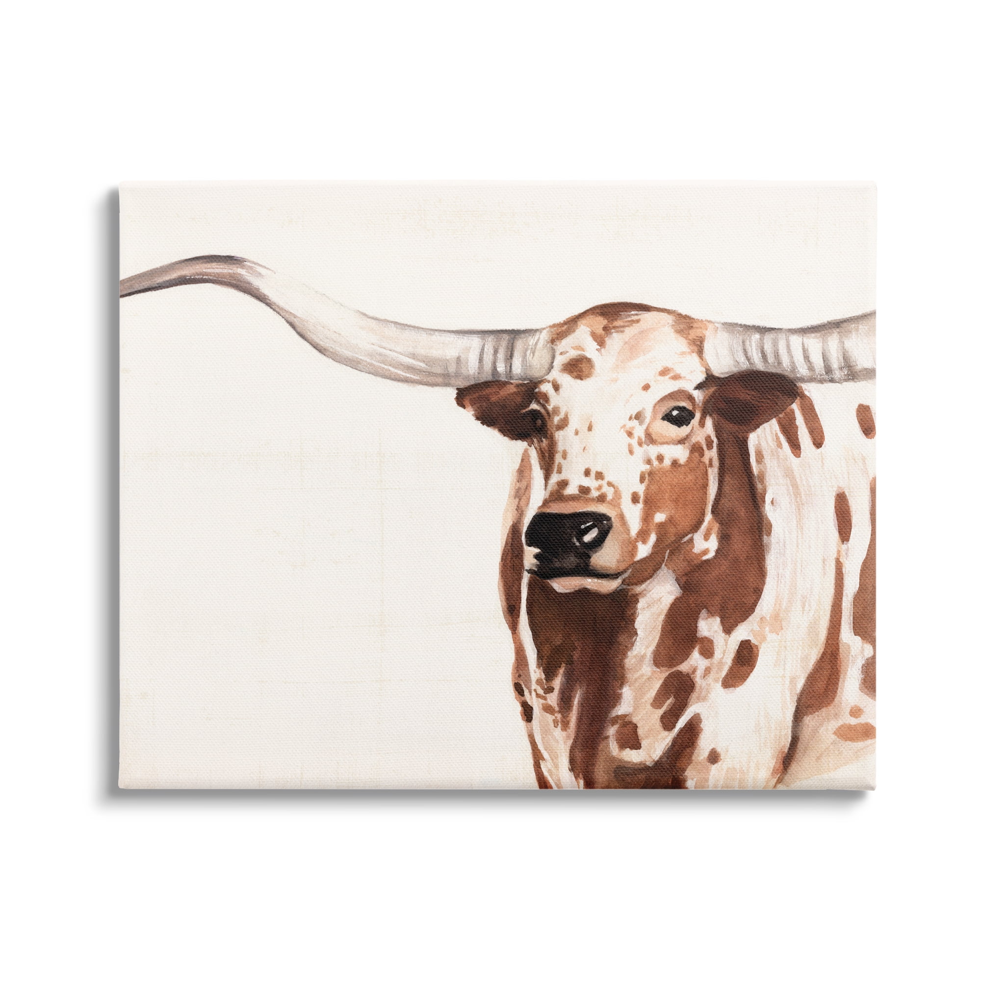 Free Shipping! Stupell Industries Longhorn Cattle Canvas Wall Art 48x36 ...