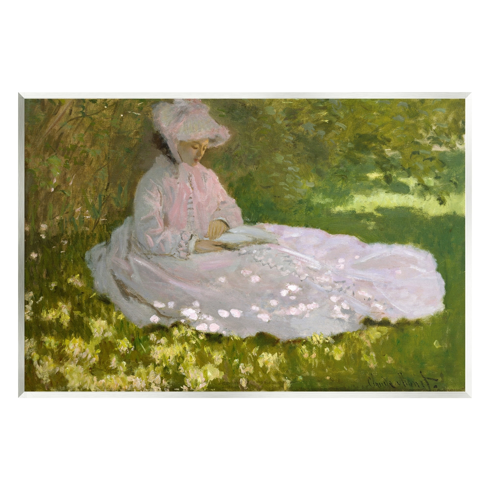 Stupell Industries Springtime Classic Claude Monet Painting Female ...