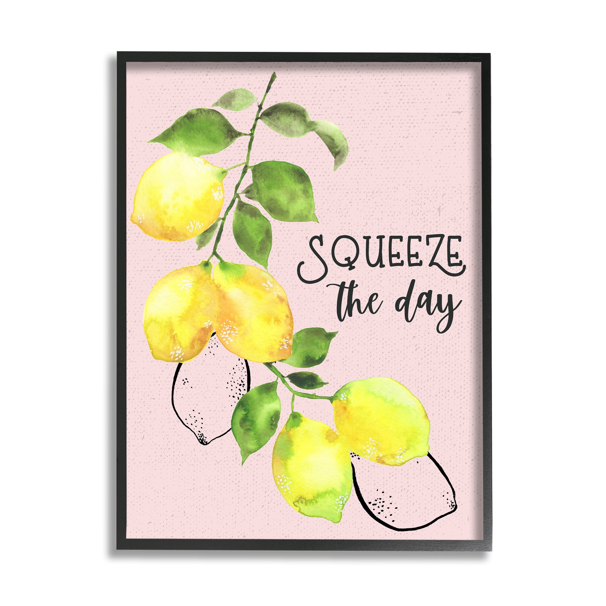 Stupell Industries Squeeze The Day Lemons Food & Beverage Painting ...