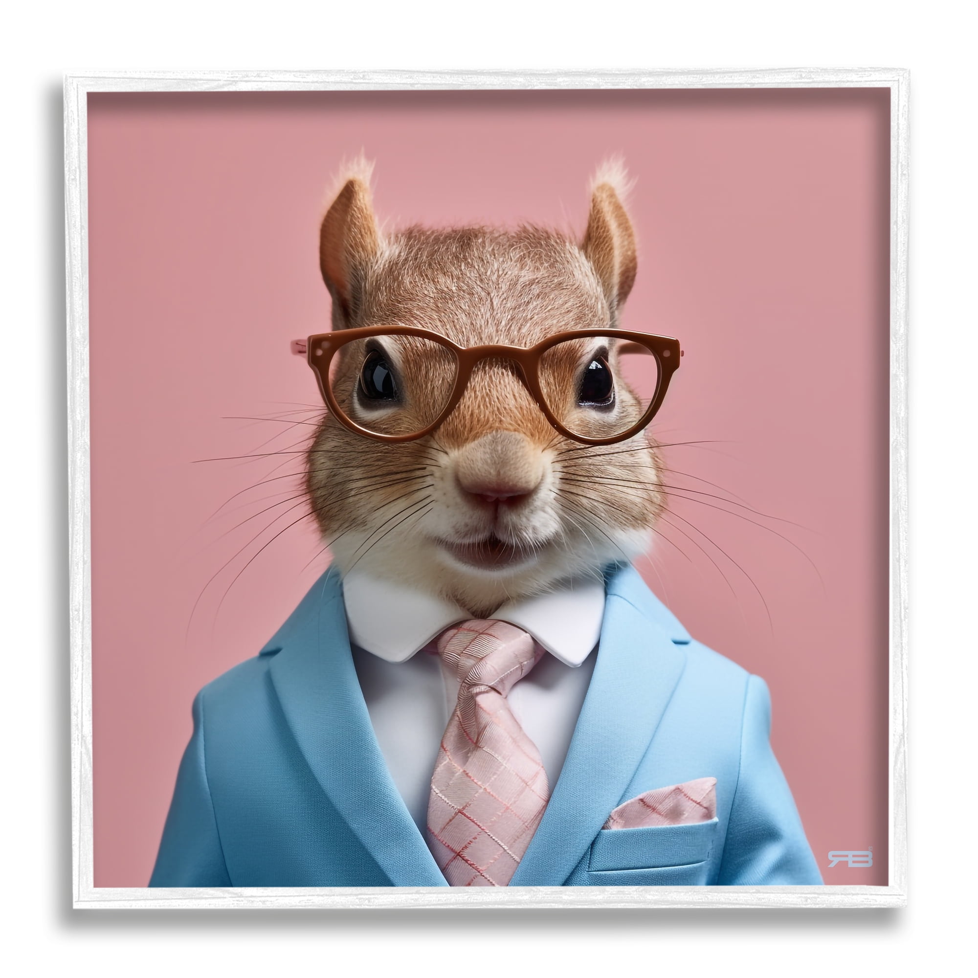 Stupell Industries Squirrel in Classy Suit Animals & Insects Painting ...