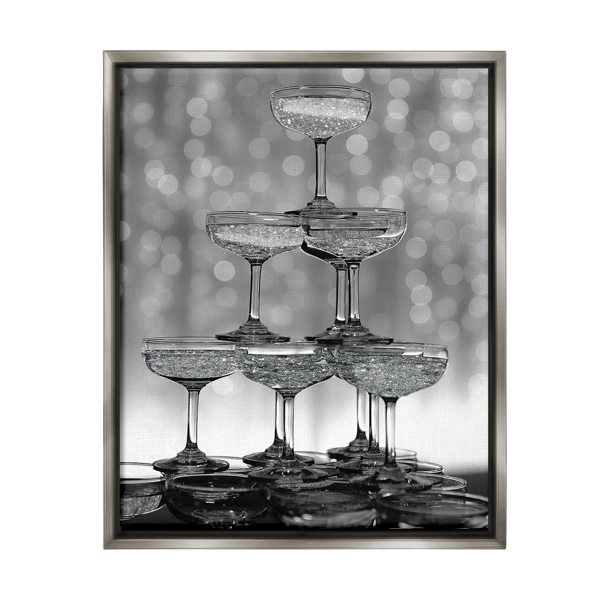 Stupell Industries Stacked Champagne Glasses Food & Beverage ...